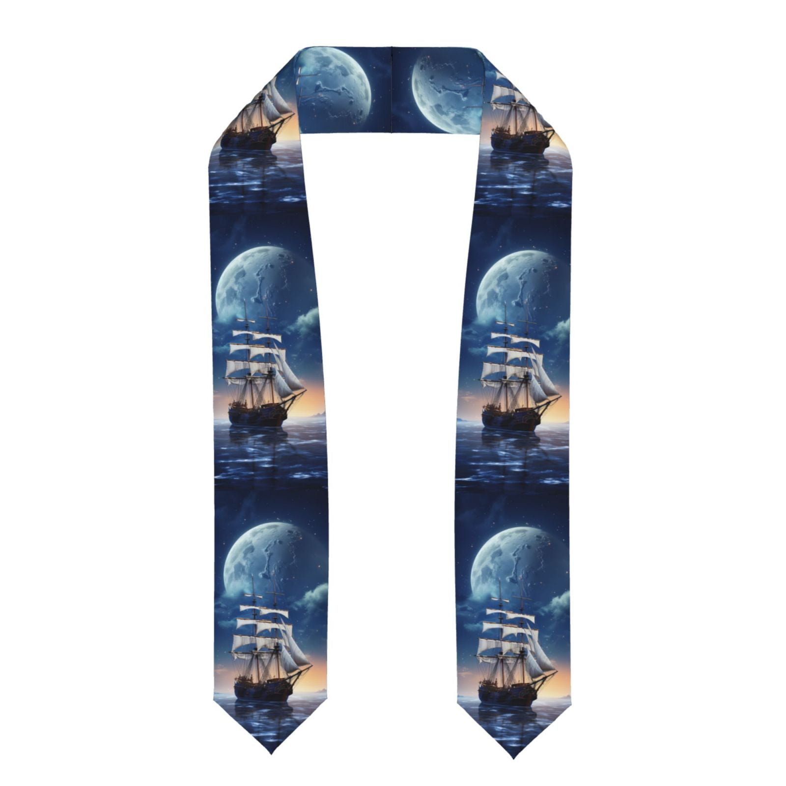 Kdxio Moonlit Night Sea Sailboat Graduation Stole Class, Graduation ...