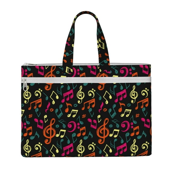 Kdxio Music Notes File Tote Document Bag Business Briefcase Bag ...