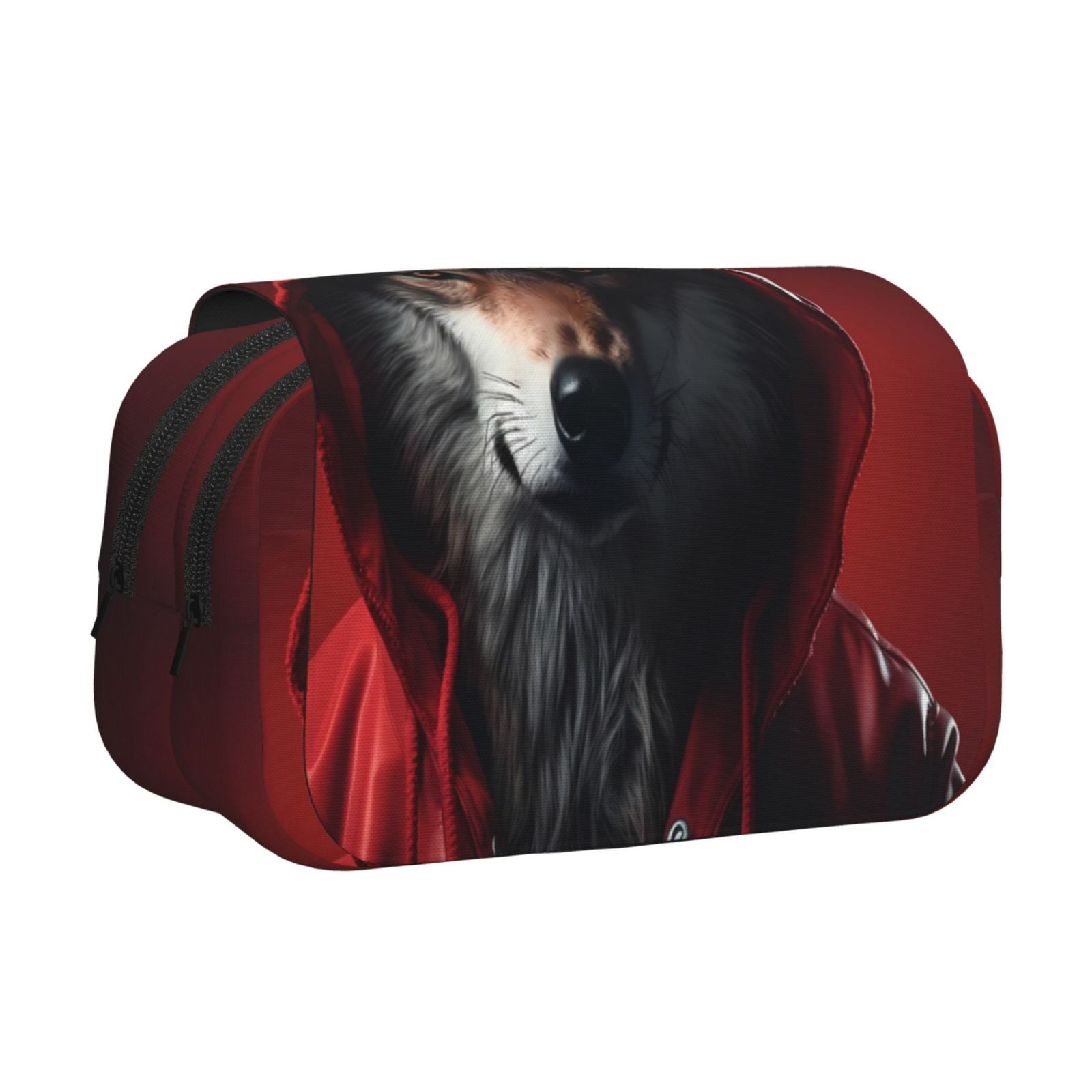 Kdxio Mysterious Hooded Wolf for Double Compartment Pen Case Oxford ...