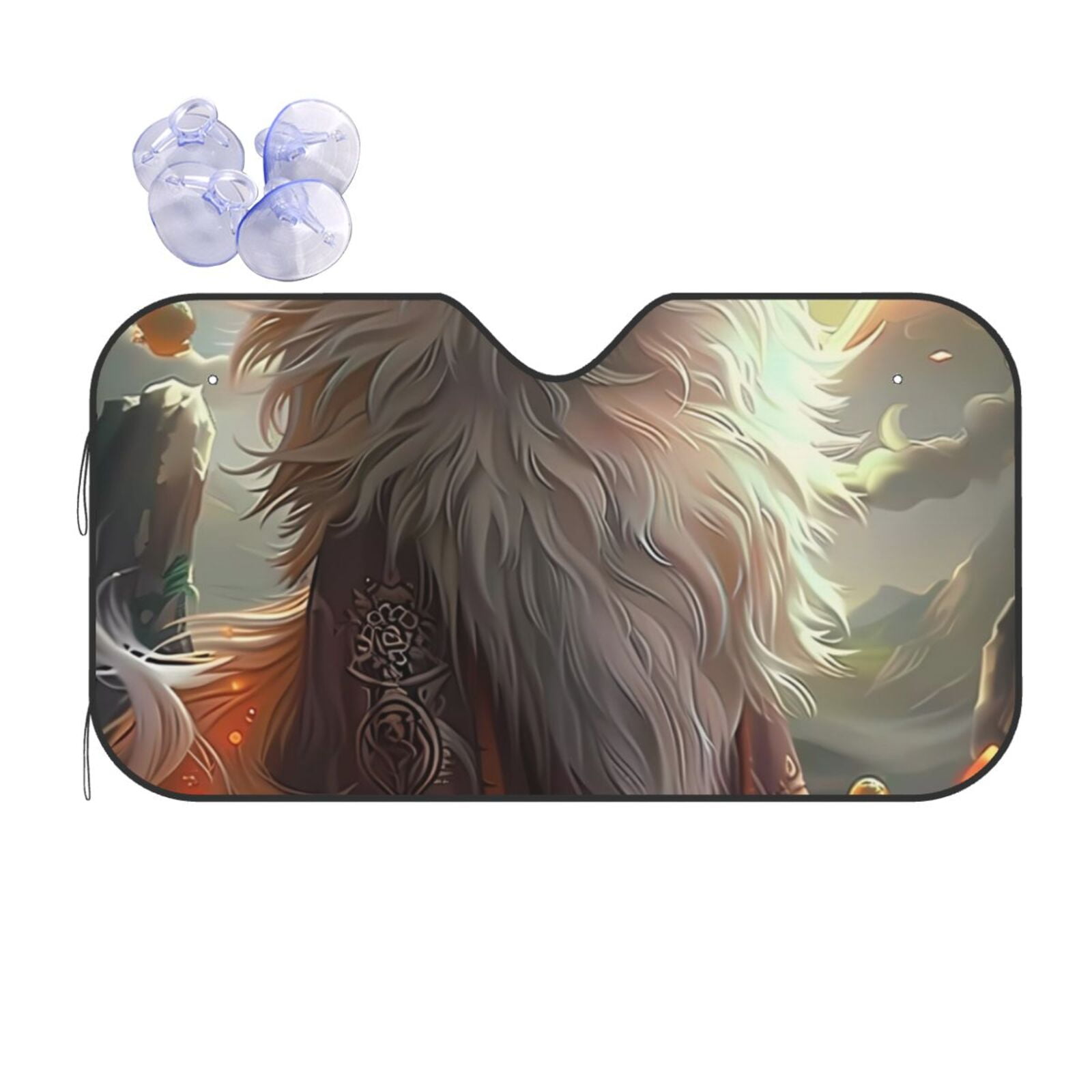 Kdxio Mystic Fox With Halo Print Front Windshield Sun Shade,Folding ...