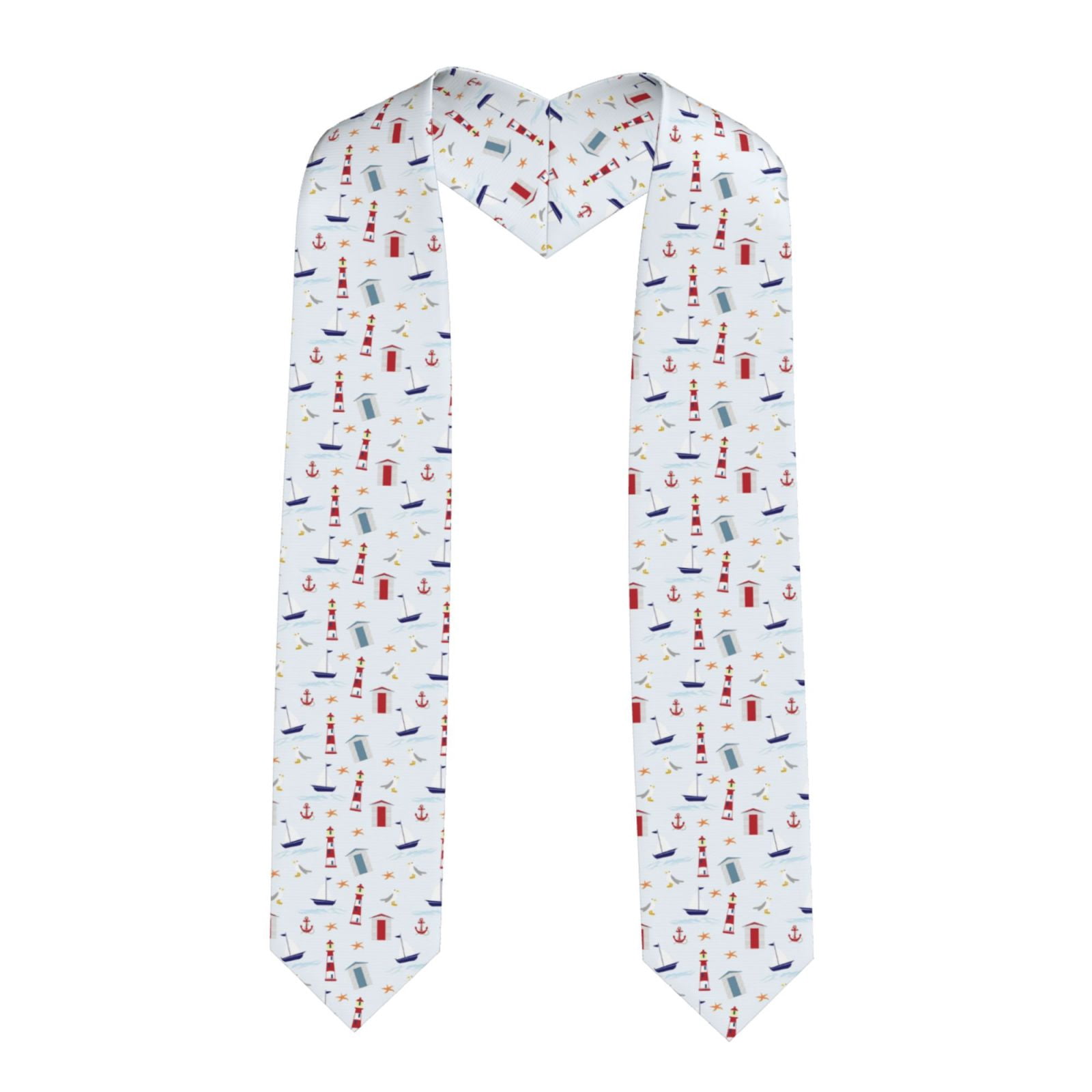 Kdxio Nautical Lighthouse Sailboat Graduation Stole Class, Graduation ...
