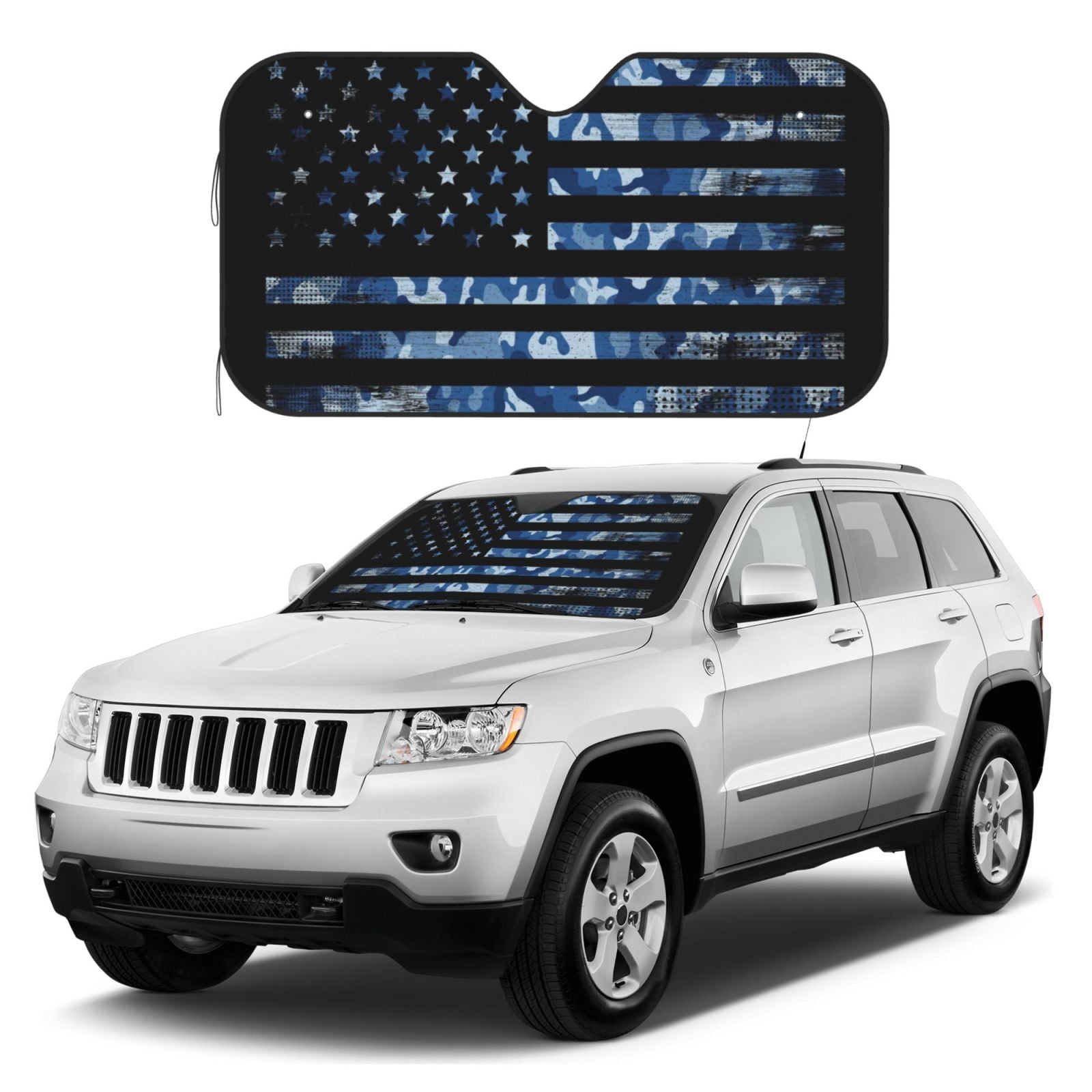 Kdxio Navy Camouflage American Flag Print Windshield Sun Shade ...