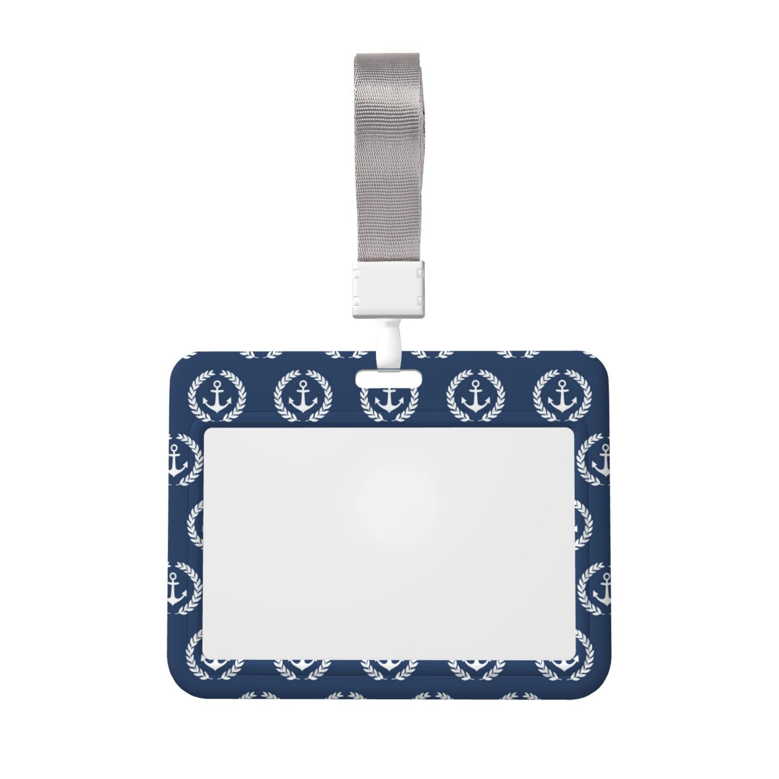 Kdxio Navy Nautical Card Badge Holder Work Badge Sleeve for Office ...