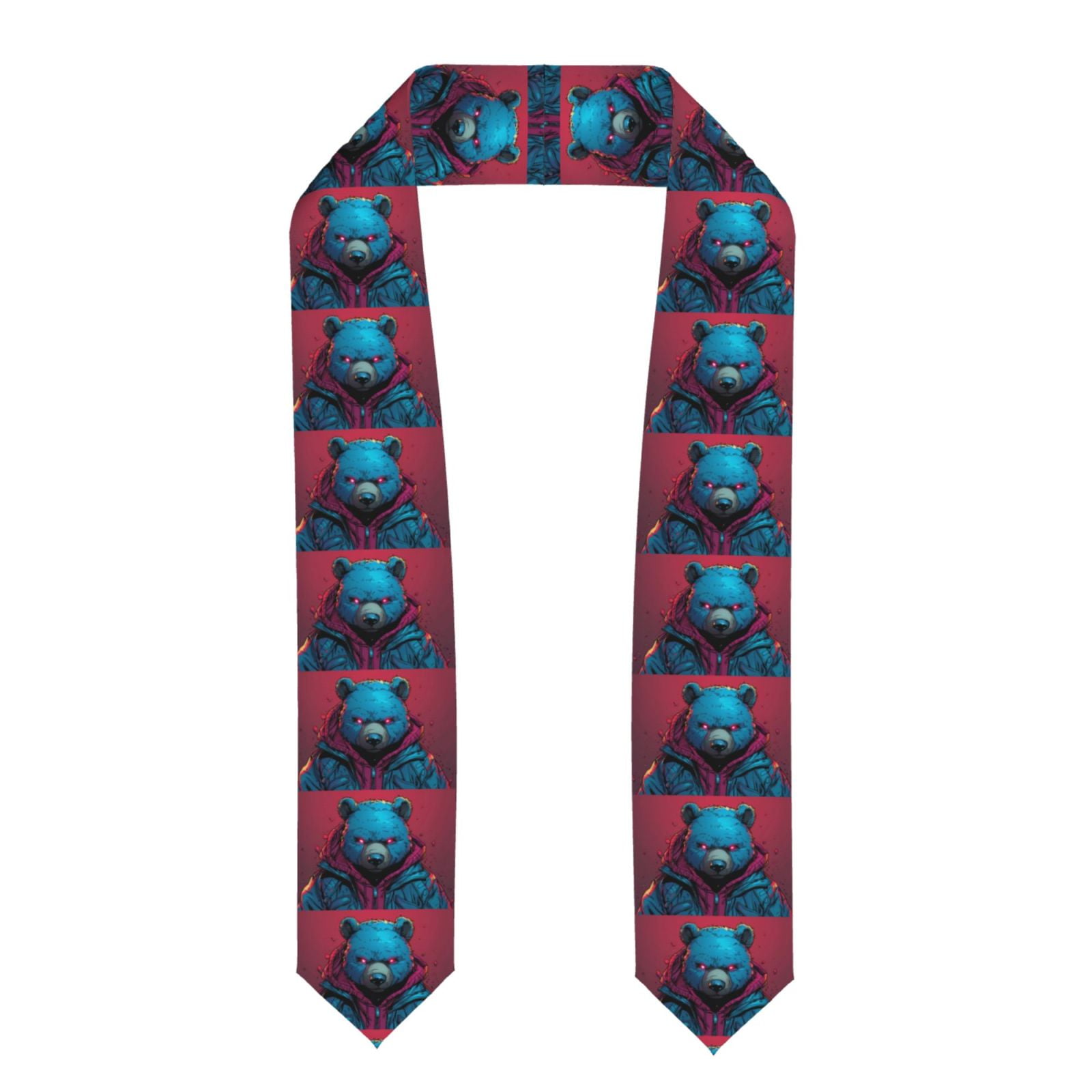Kdxio Neon Cyberpunk Blue Bear Graduation Stole Class, Graduation Sash ...