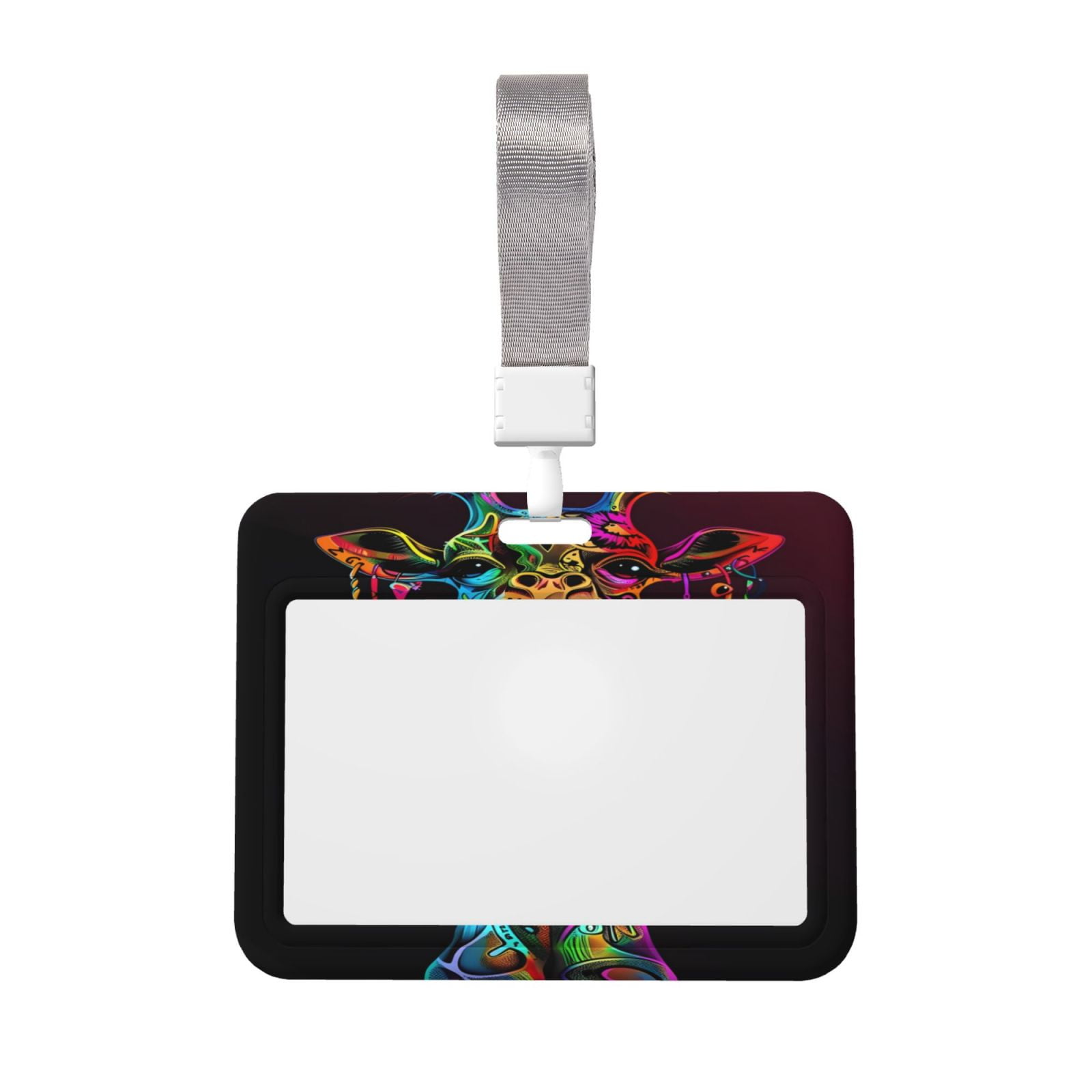 Kdxio Neon Psychedelic Giraffe Card Badge Holder Work Badge Sleeve for ...