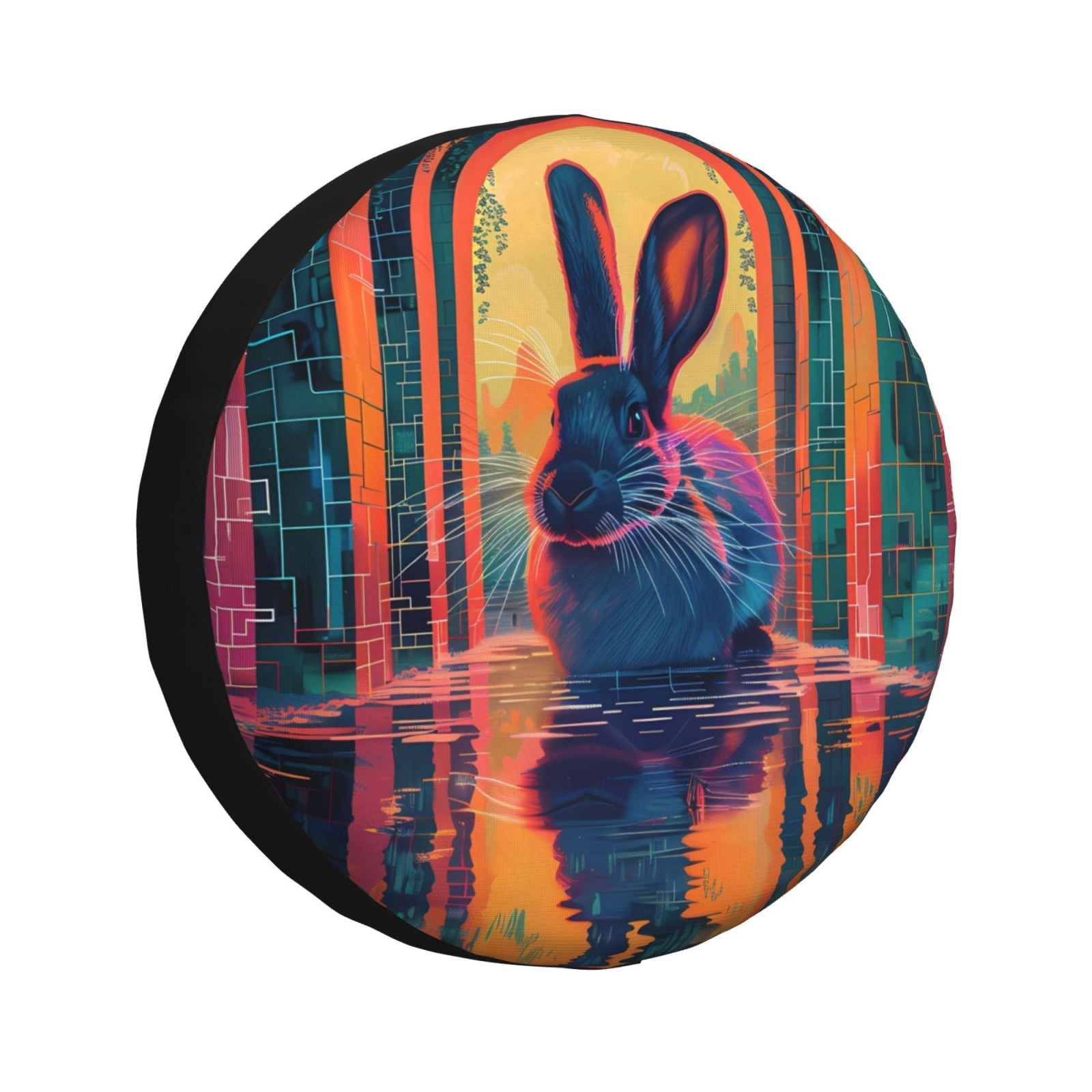 Kdxio Neon Rabbit In Archway for Tire Cover Wheel Protectors Tyre ...
