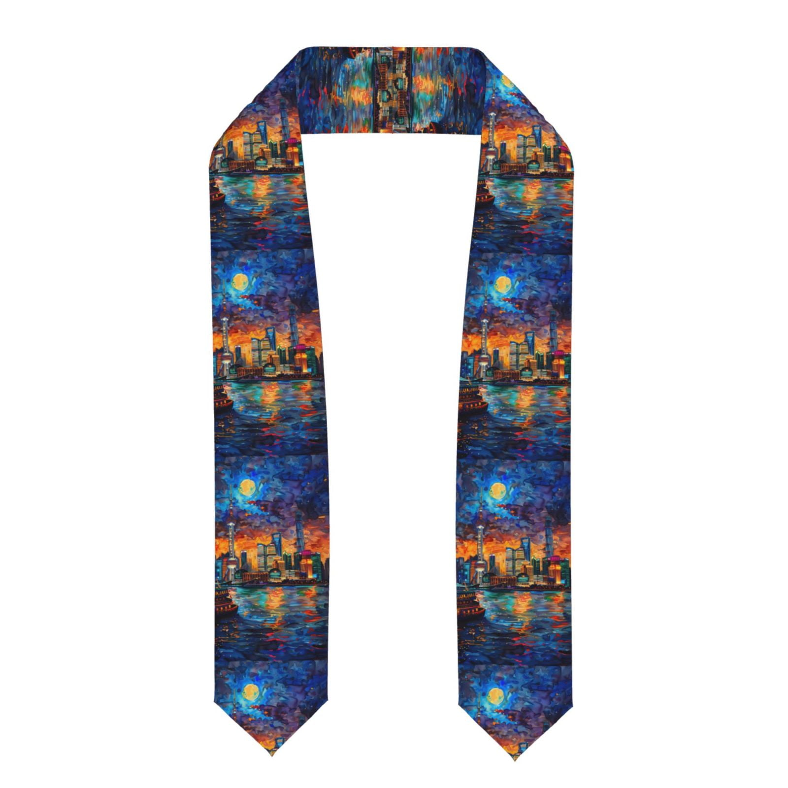 Kdxio Neon Shanghai Cityscape Night Graduation Stole Class, Graduation ...