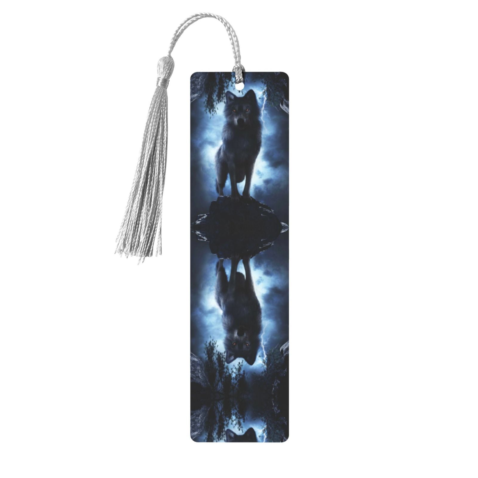 Kdxio Night Scene of Wolves Print Metal Tassel Bookmarks,Perfect Gift ...