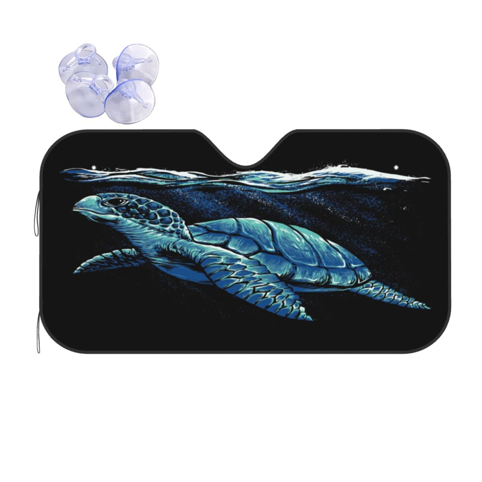 Kdxio Ocean Turtle Print Front Windshield Sun Shade,Folding Auto ...