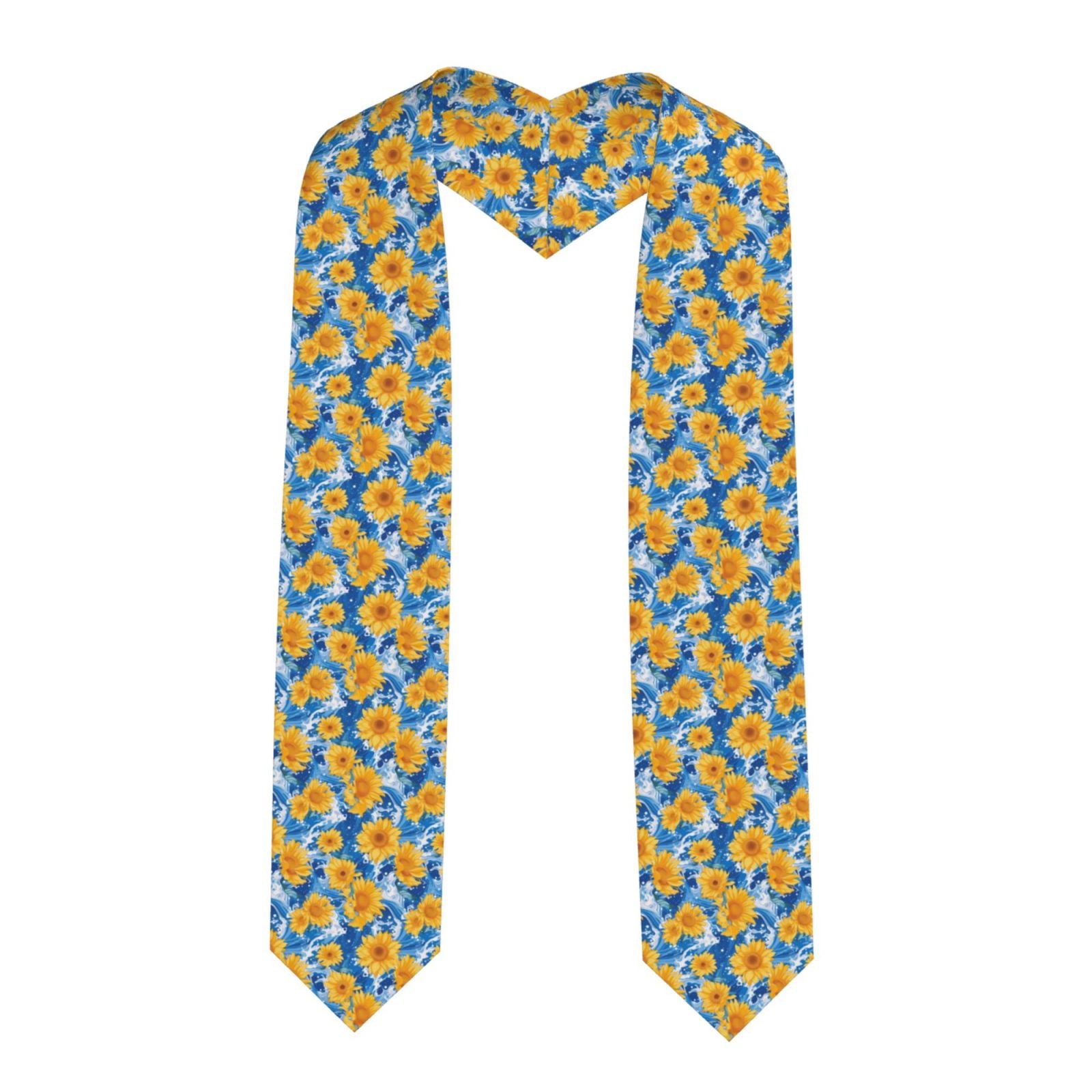 Kdxio Ocean Wave Sunflower Graduation Stole Class, Graduation Sash ...