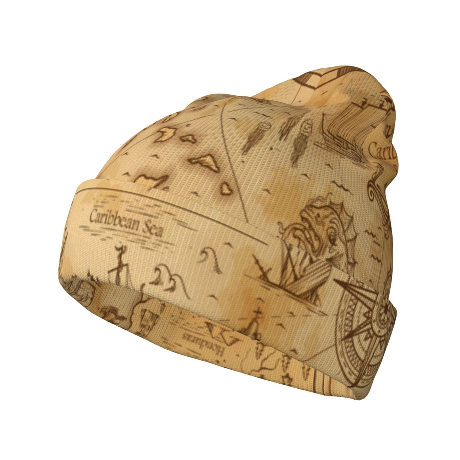 Kdxio Old Vintage Map Of Sea Winter Beanie for Men Women Beanie Knit ...