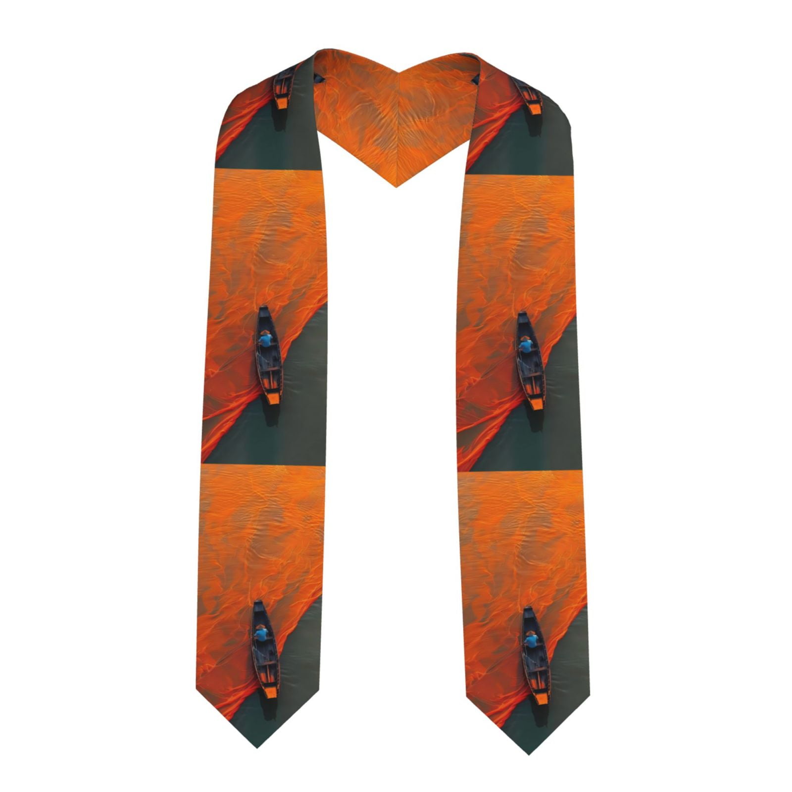 Kdxio Orange Net Fishing Boat Graduation Stole Class, Graduation Sash ...