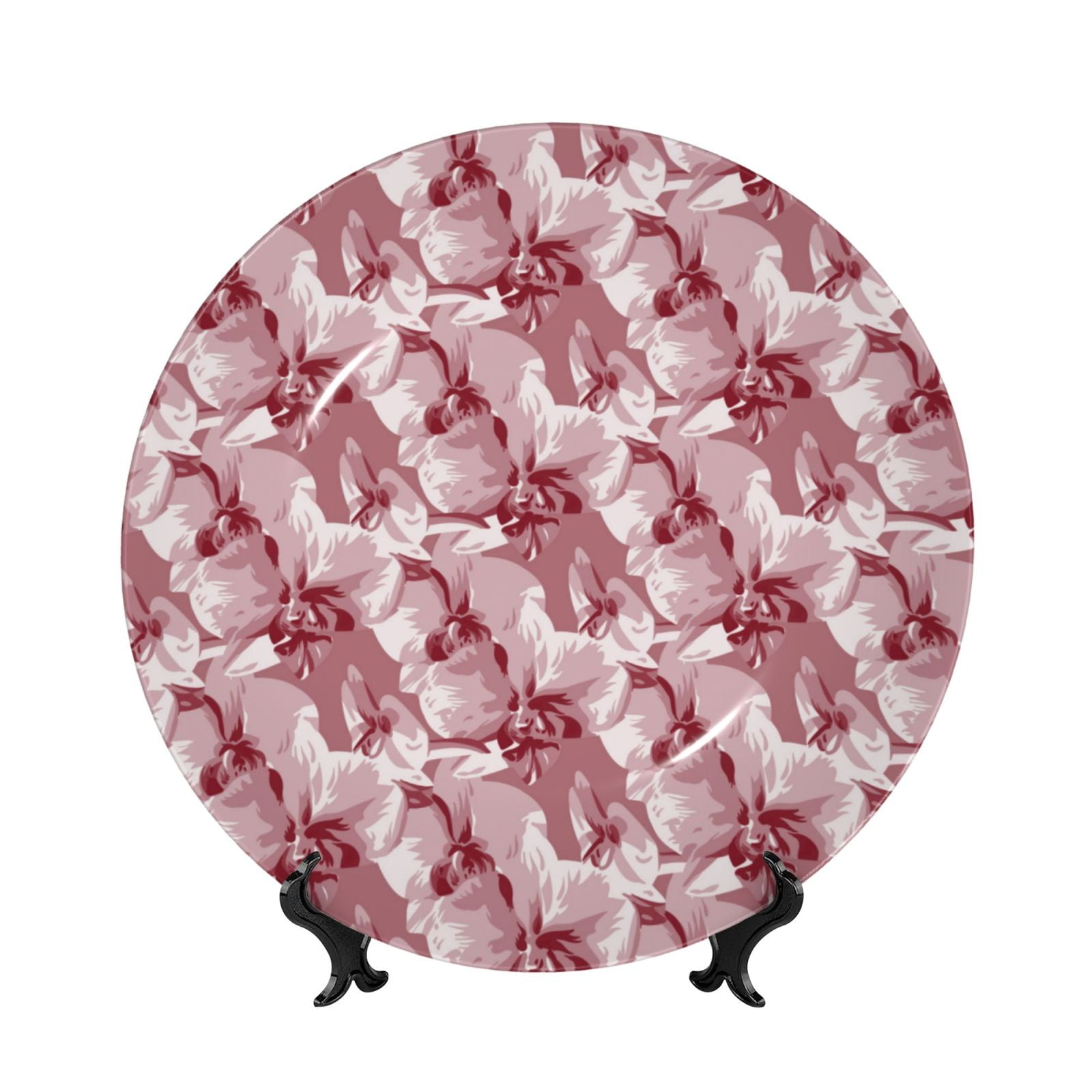 Kdxio Orchids Flowers Bone China Decorative Plate Ceramic Decorative ...