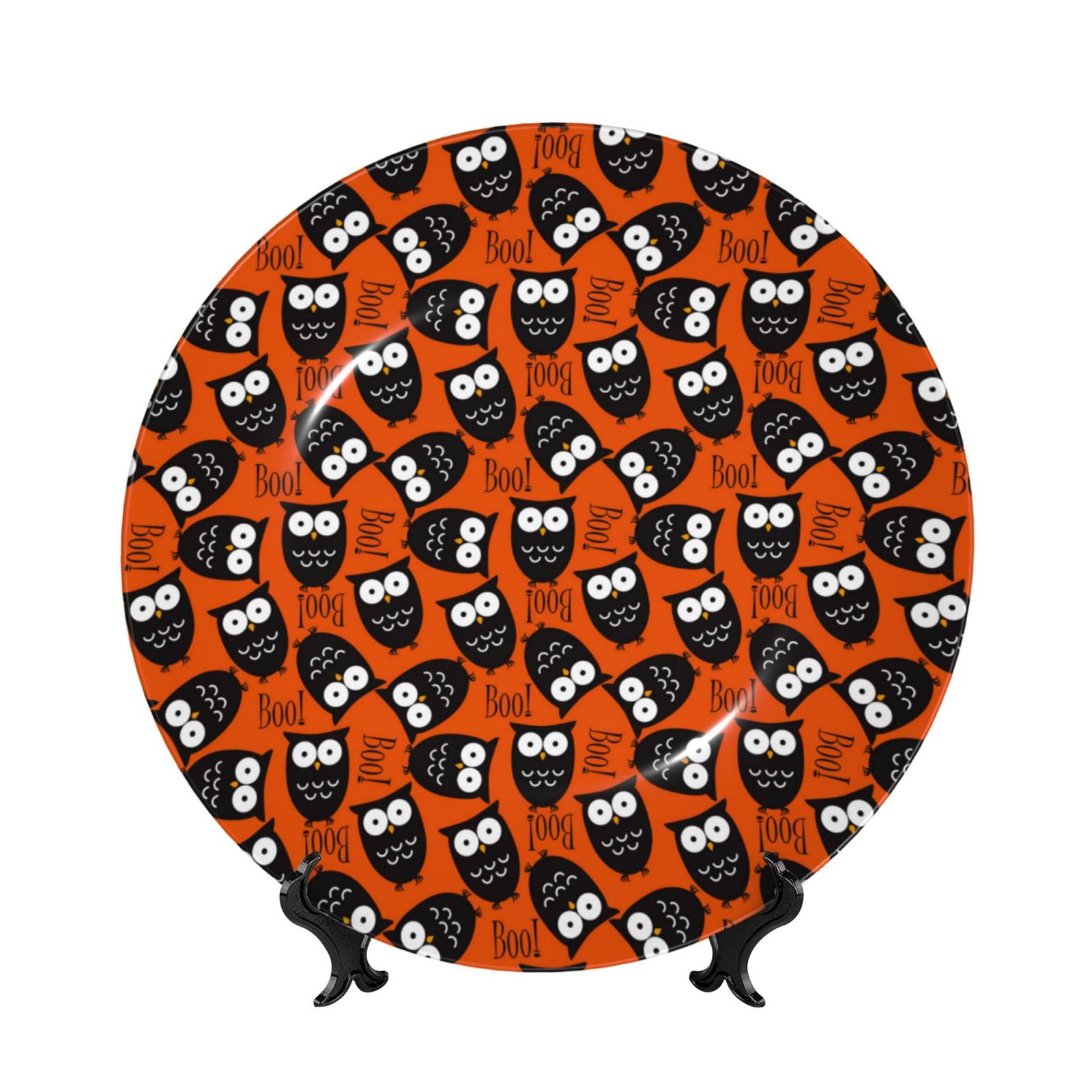 Kdxio Owls And Boo Bone China Decorative Plate Ceramic Decorative Plate ...