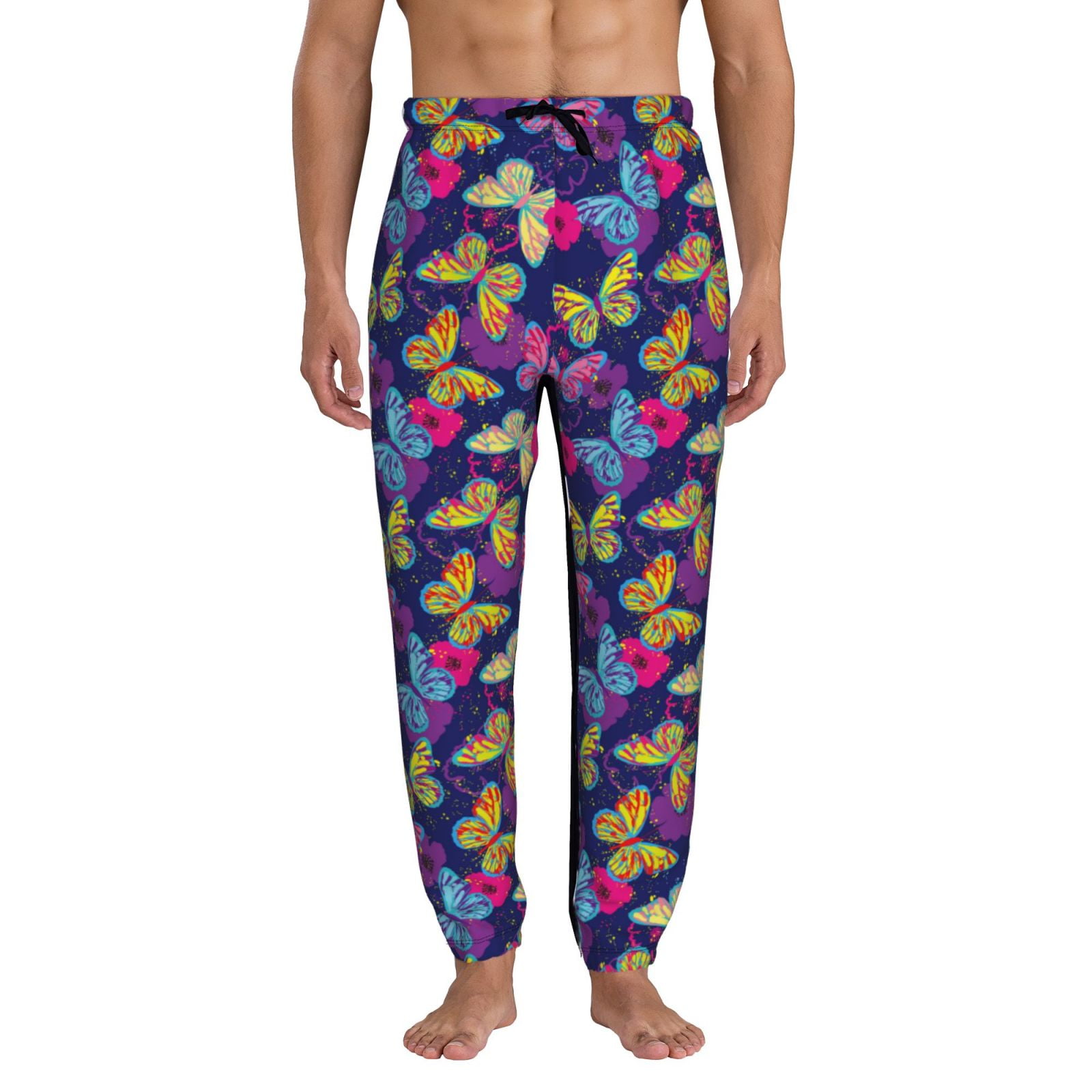 Kdxio Paint Butterflies Pattern Joggers,Sweatpants for Men with Pockets ...