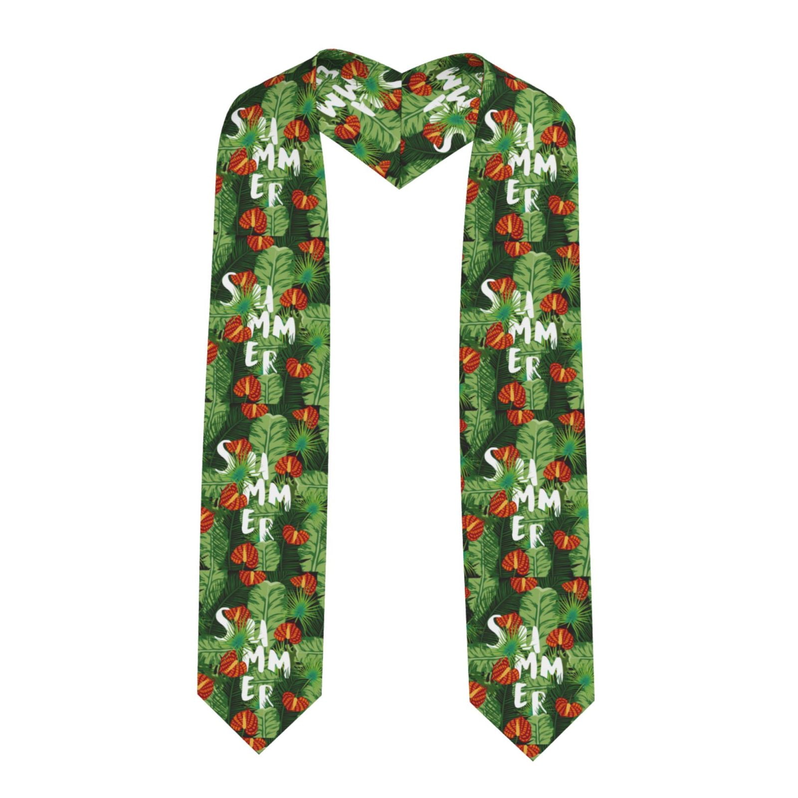 Kdxio Palm Leaves And Tropical Flowers Graduation Stole Class ...