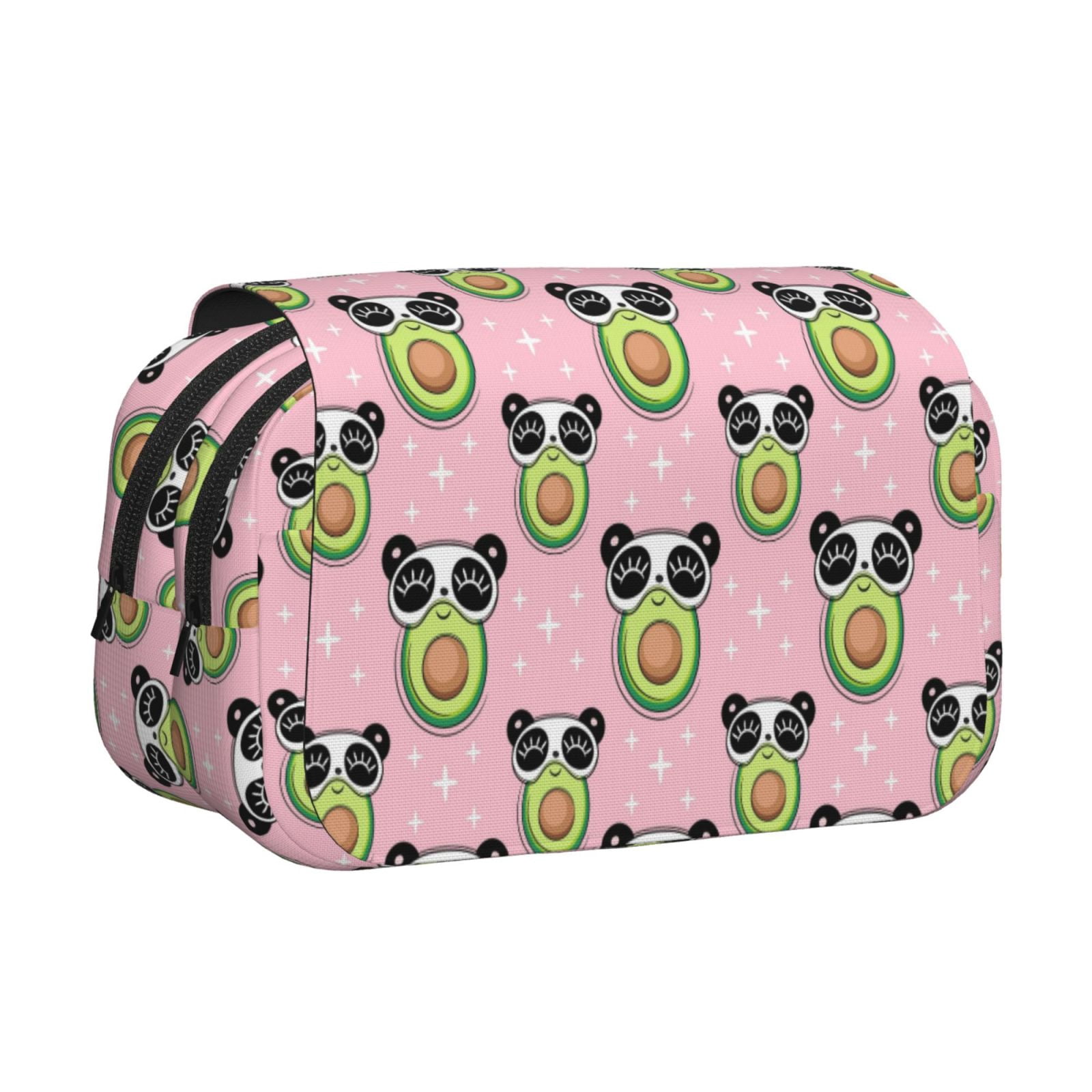 Kdxio Panda Avocado for Double Compartment Pen Case Oxford Organizer ...
