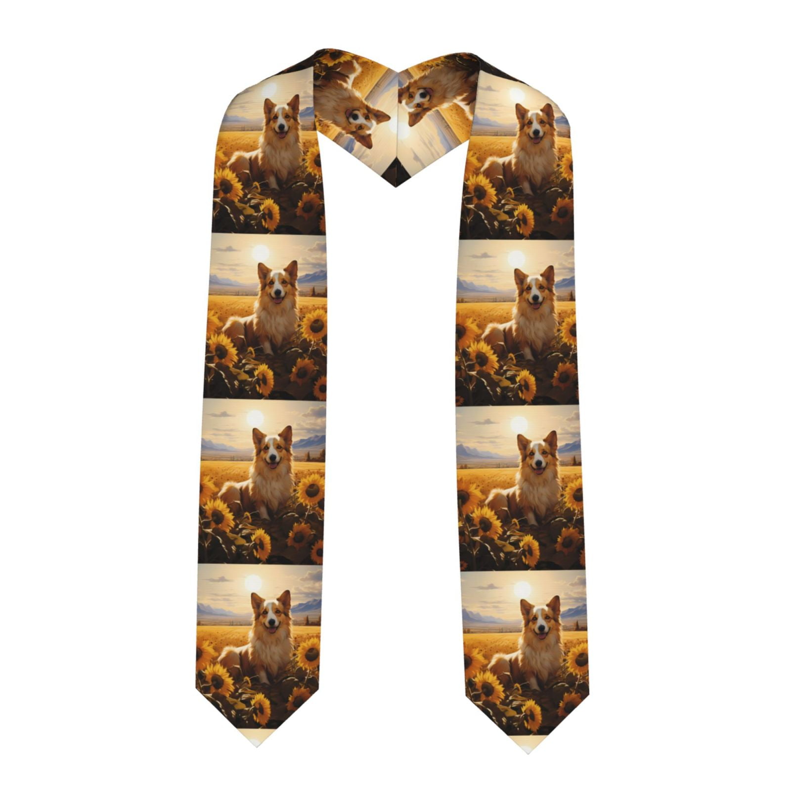 Kdxio Pastoral Sunflower Corgi Graduation Stole Class, Graduation Sash ...