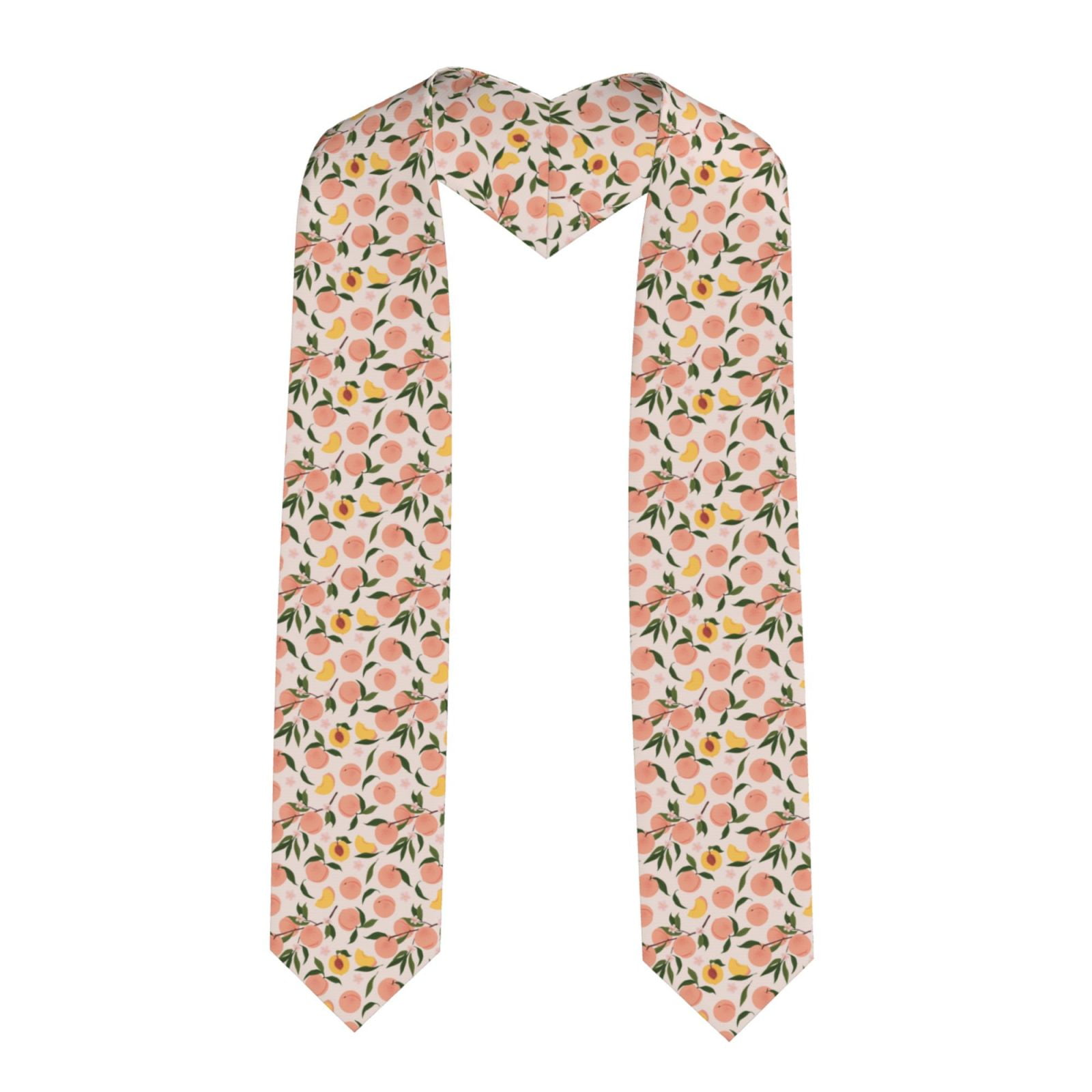 Kdxio Peach With Leaves1 Graduation Stole Class, Graduation Sash ...