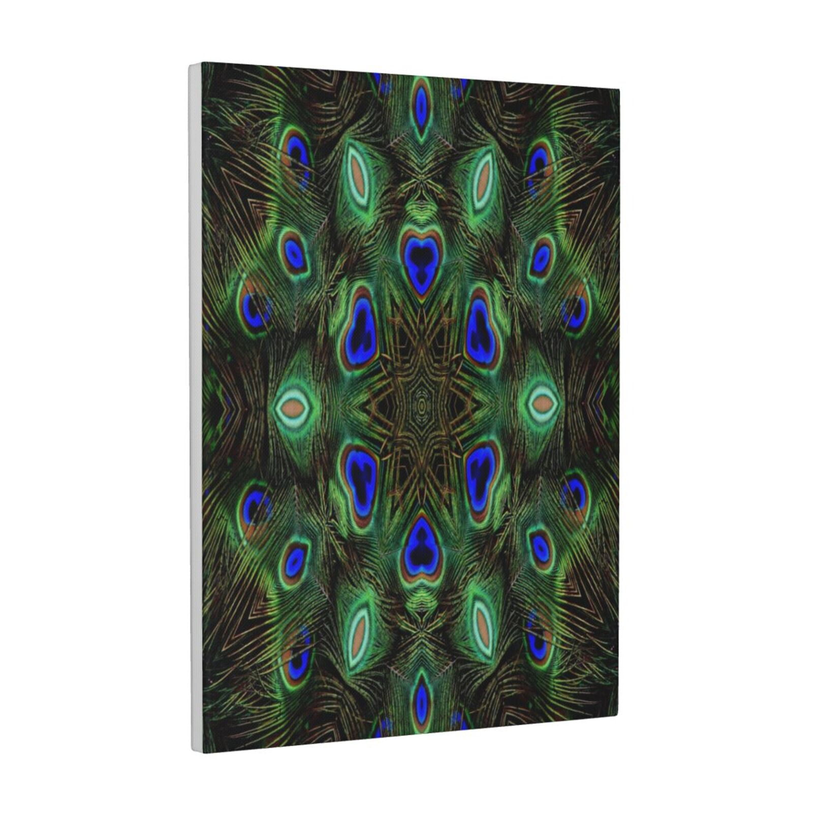 Kdxio Peacock Feathers Pattern Canvas Wall Art 12x16 Inches ...