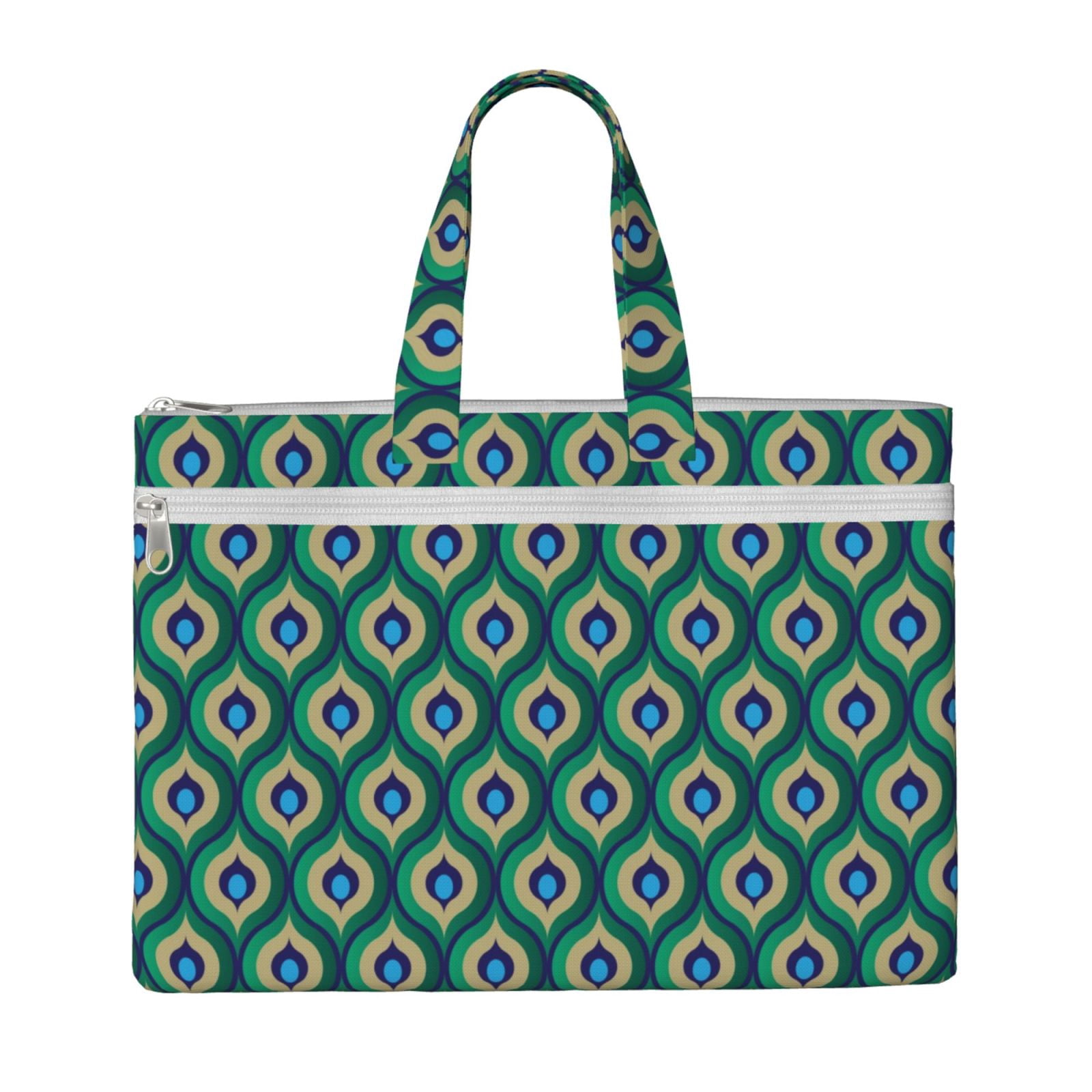 Kdxio Peacock'S Tail File Tote Document Bag Business Briefcase Bag ...