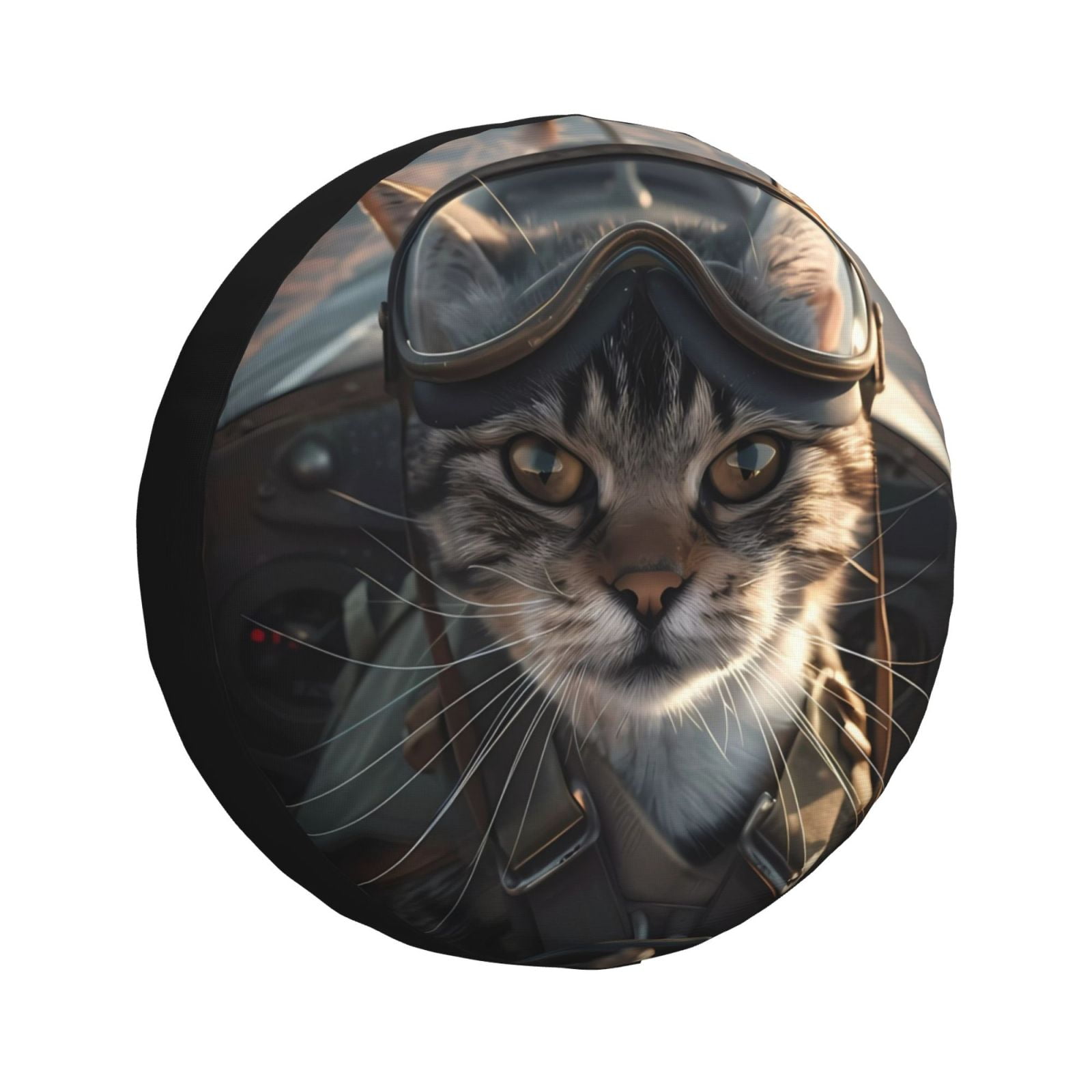 Kdxio Pilot Cat In Vintage Plane for Tire Cover Wheel Protectors Tyre ...