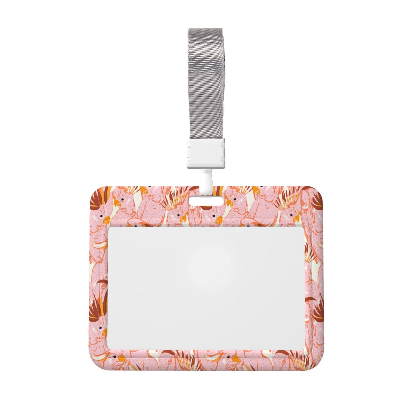 Kdxio Pink Cockatoo Birds Card Badge Holder Work Badge Sleeve for ...