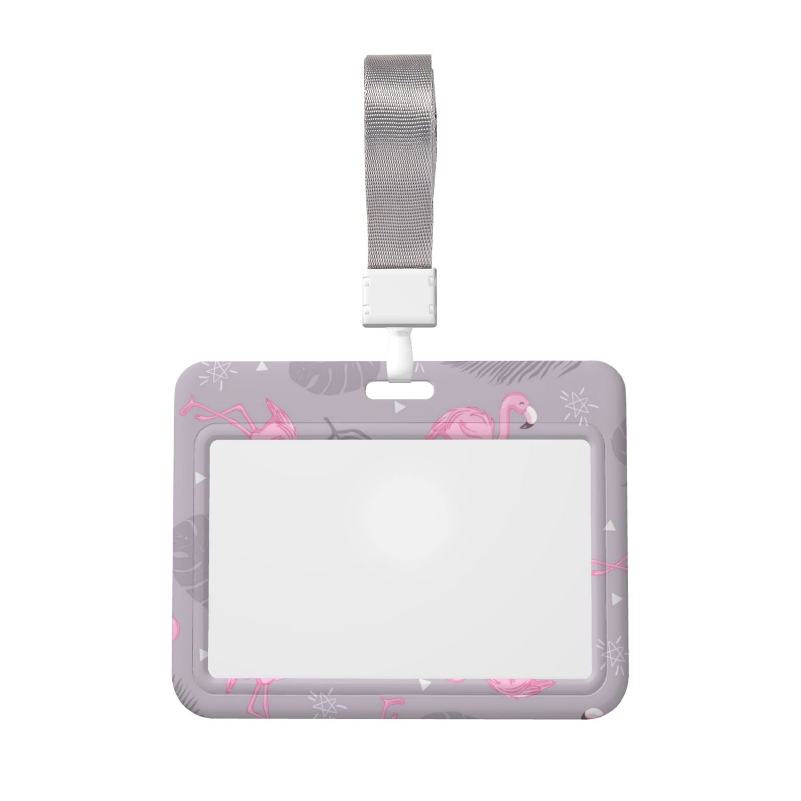 Kdxio Pink Flamingo Card Badge Holder Work Badge Sleeve for Office ...