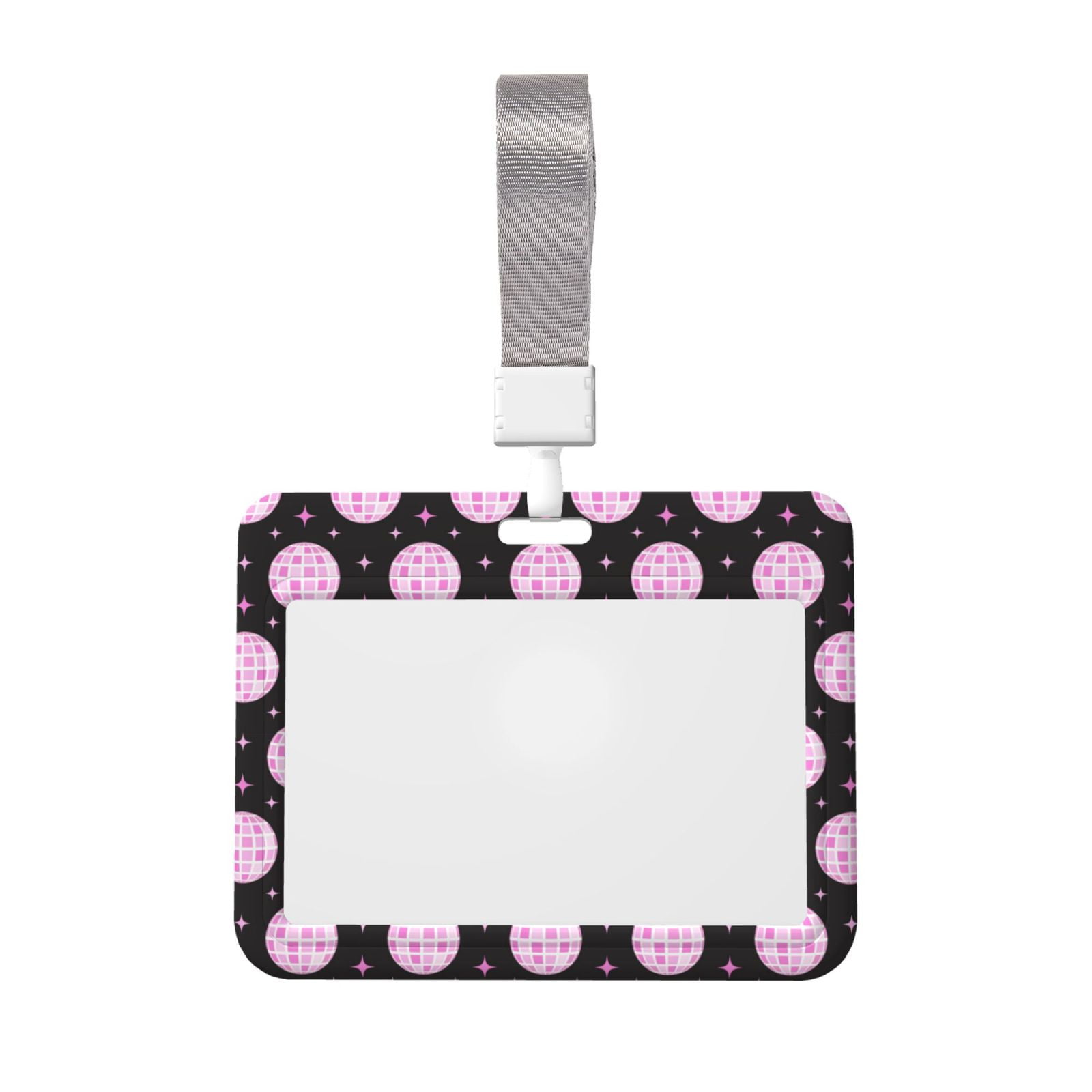 Kdxio Pink Groovy Disco Ball Card Badge Holder Work Badge Sleeve for ...