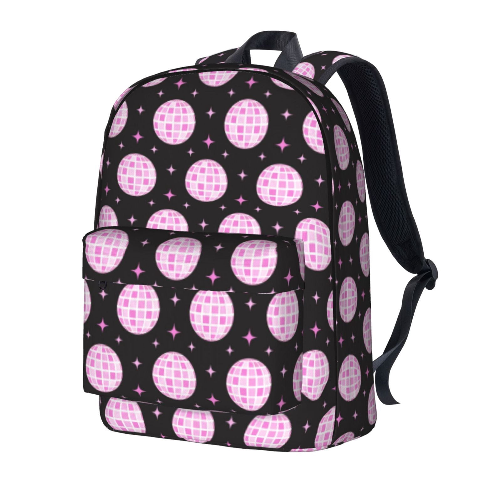 Kdxio Pink Groovy Disco Ball Print School Backpack Travel Bag for Men ...