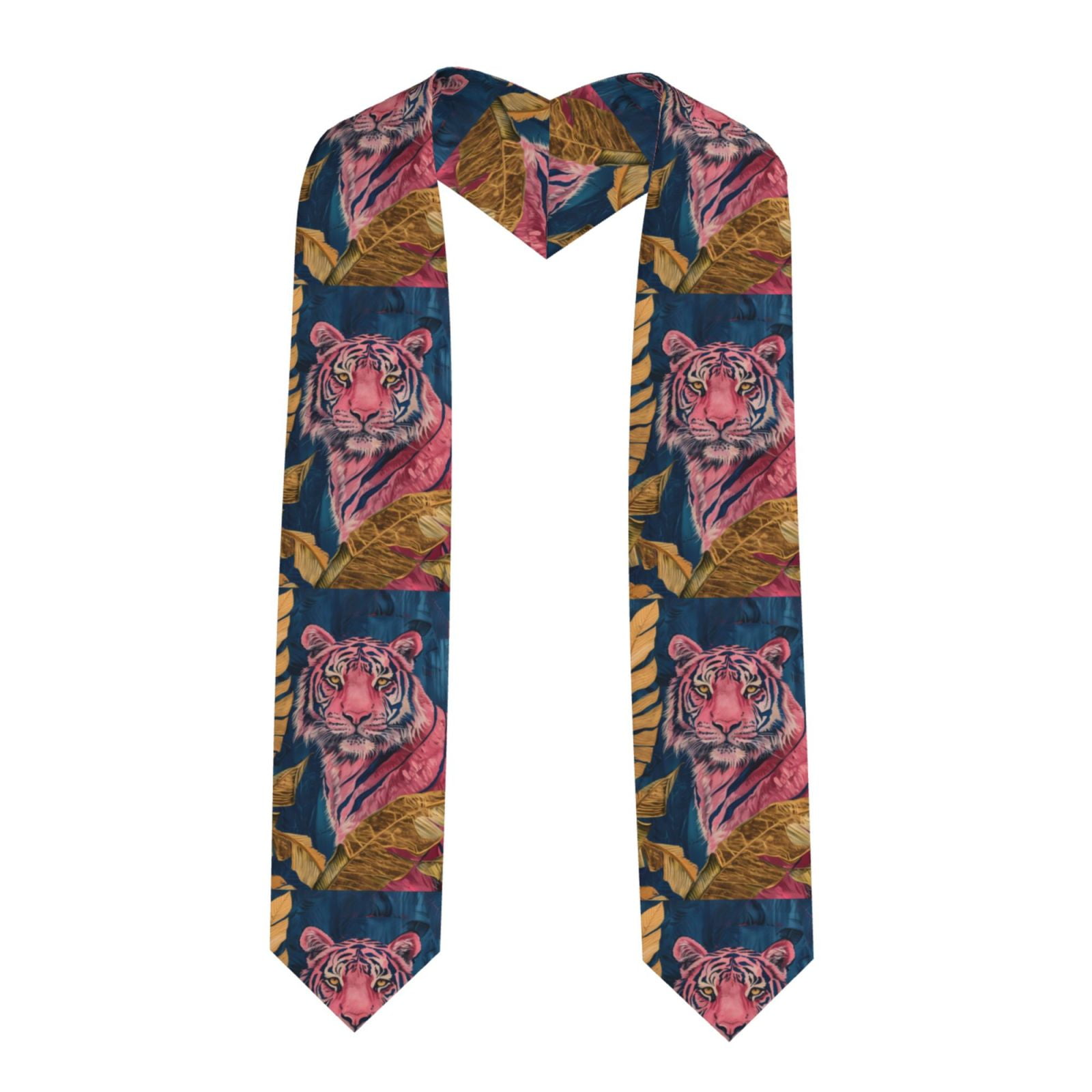 Kdxio Pink Tiger Gold Leaves Graduation Stole Class, Graduation Sash ...