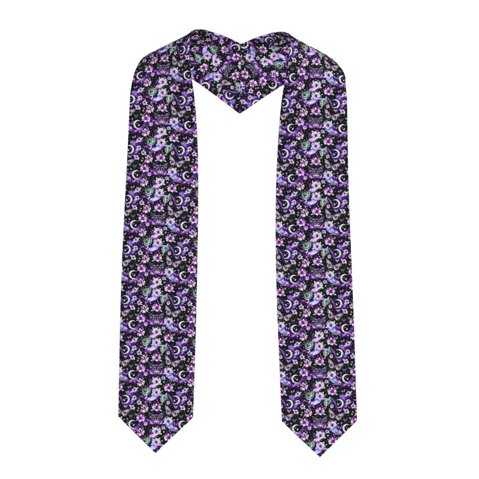 Kdxio Pink purple rainbow flower butterfly Graduation Stole Class ...