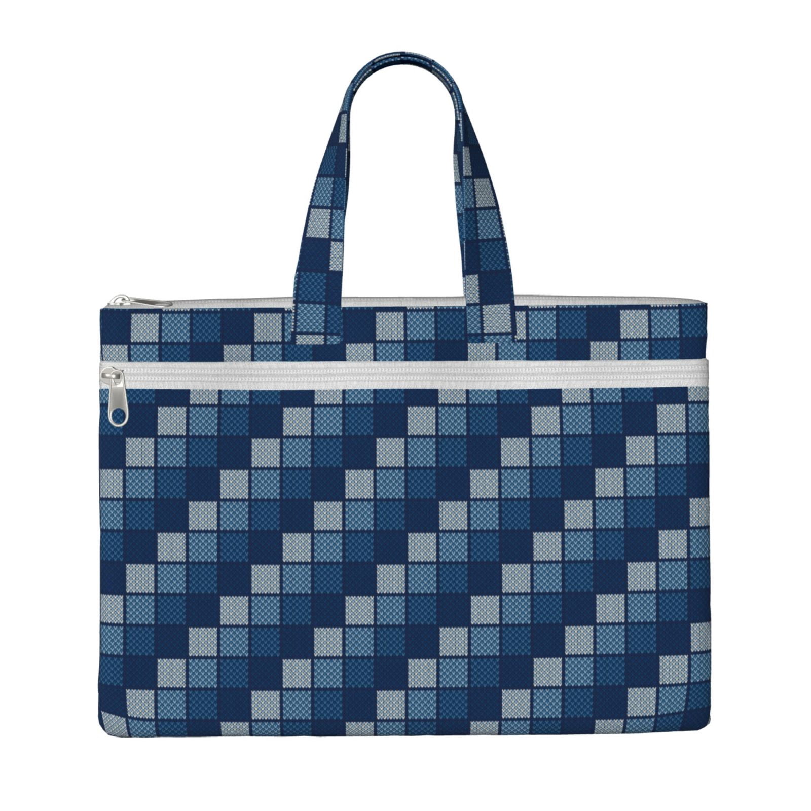 Kdxio Pixel Grid File Tote Document Bag Business Briefcase Bag Document ...