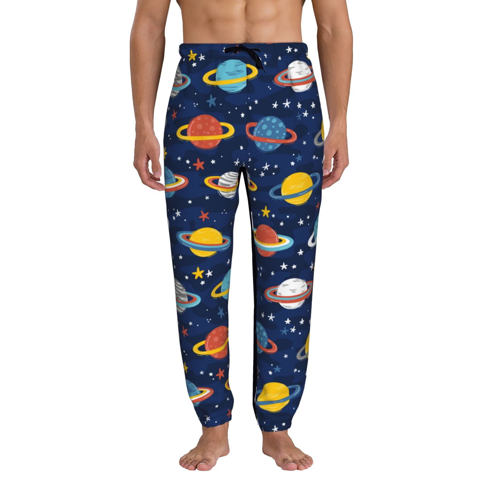 Kdxio Planets and Stars Pattern Joggers,Sweatpants for Men with Pockets ...