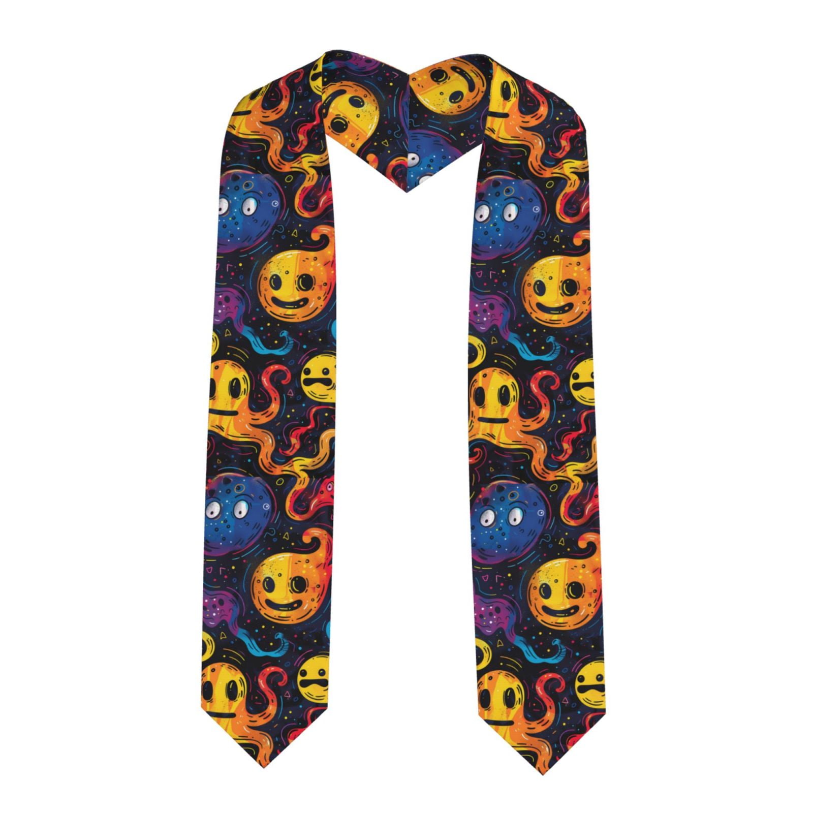 Kdxio Playful Ghosts Night Sky Graduation Stole Class, Graduation Sash ...