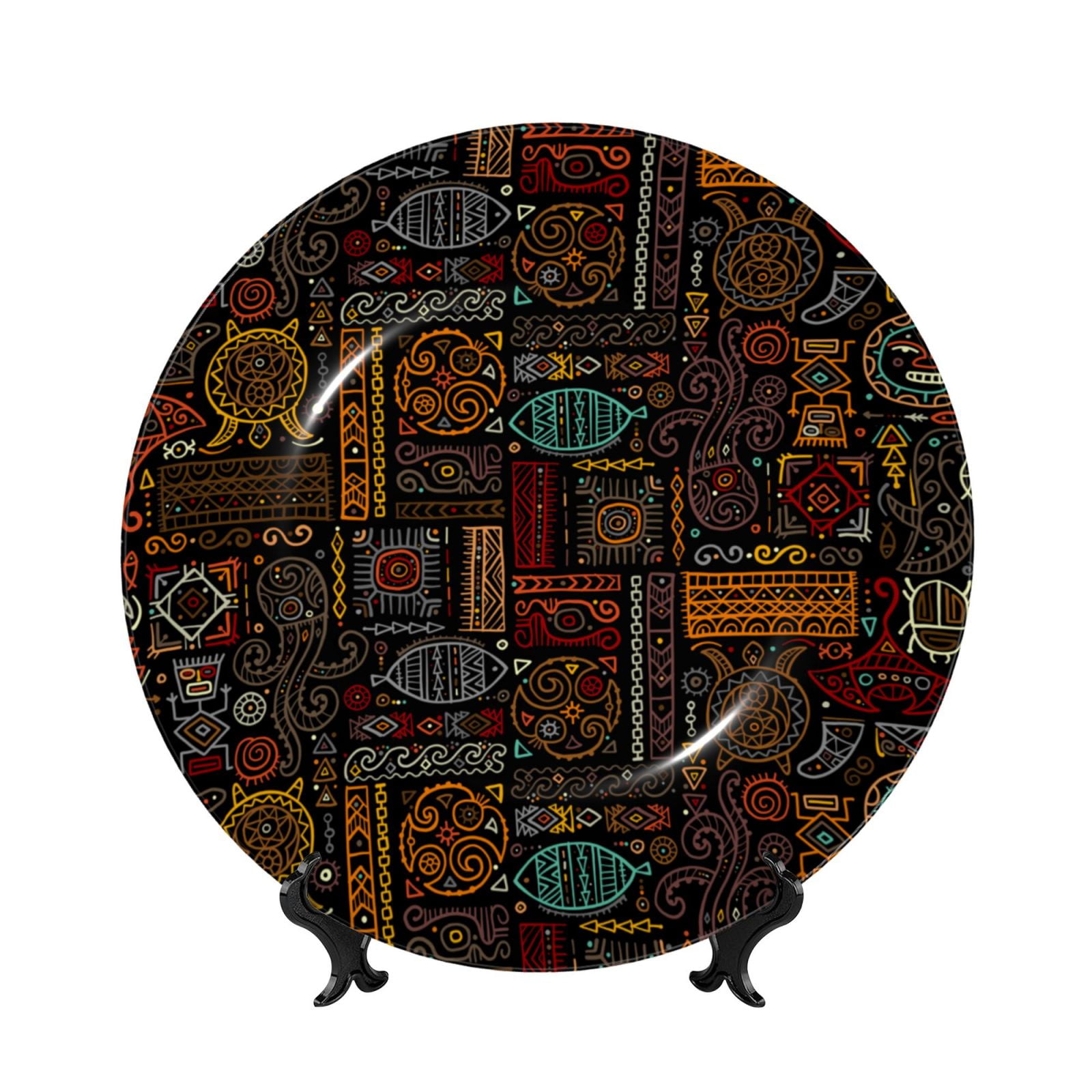 Kdxio Polynesian Turtles Bone China Decorative Plate Ceramic Decorative ...