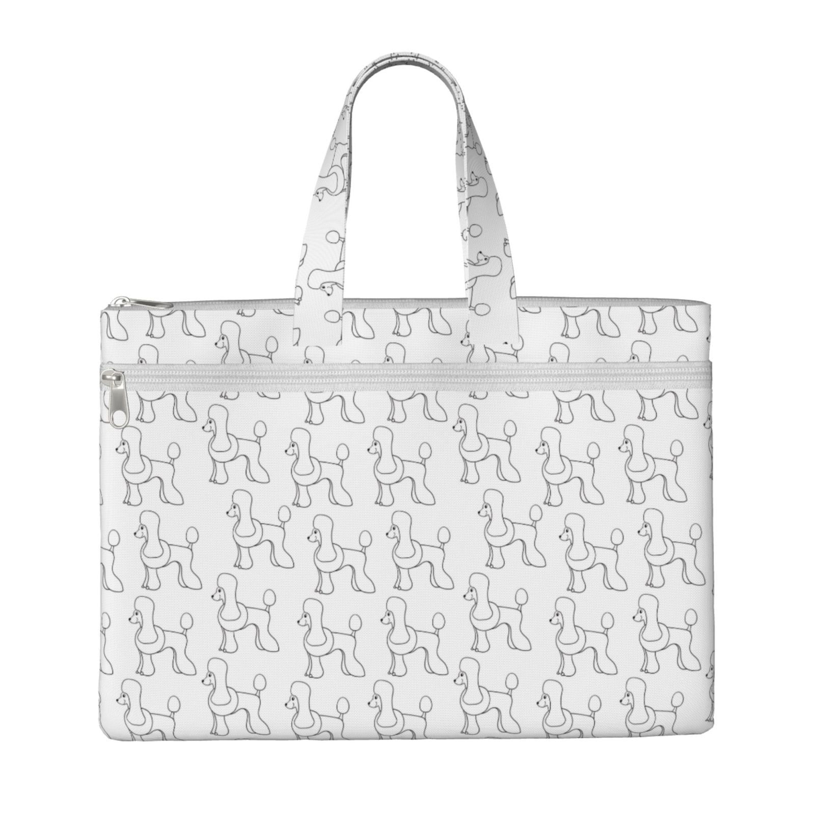 Kdxio Poodle Dog File Tote Document Bag Business Briefcase Bag Document ...