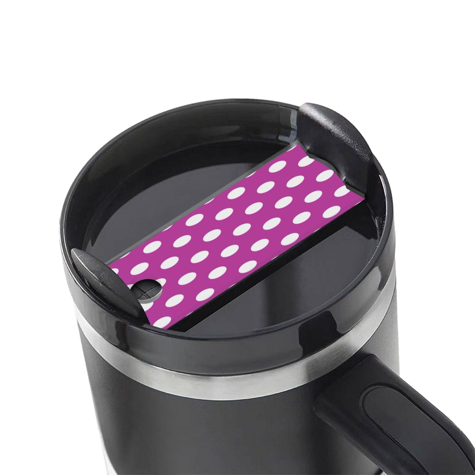 Kdxio Purlpe And White Polka Dot Name Plate Compatible Stanley Cups ...