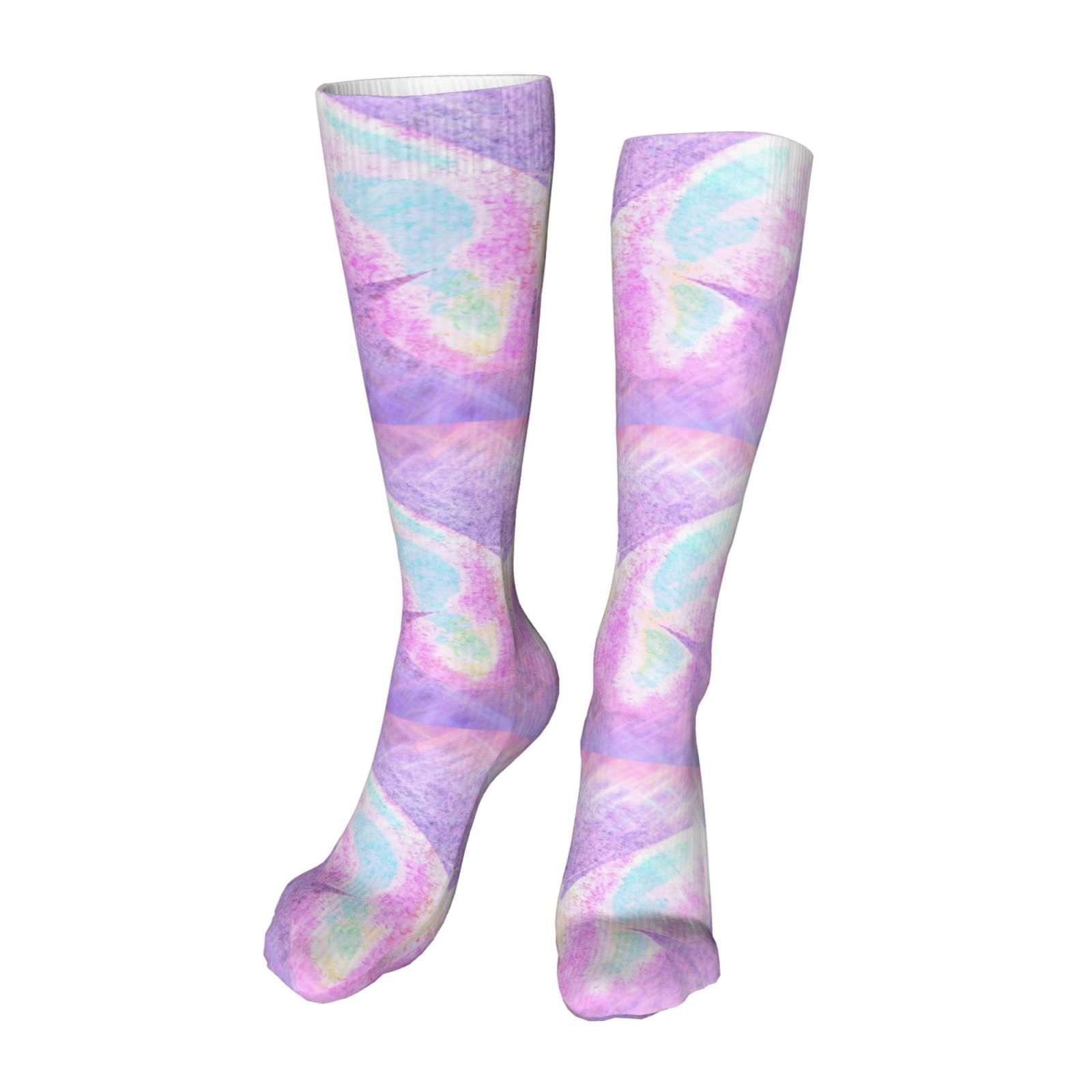 Kdxio Purple Sparkling Butterfly Funny Silky Novelty Funky Long Knee ...