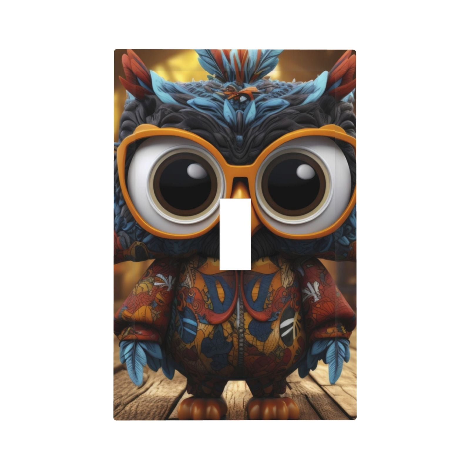 Kdxio Quirky Owl With Glasses Decorator Light Switch or Receptacle ...