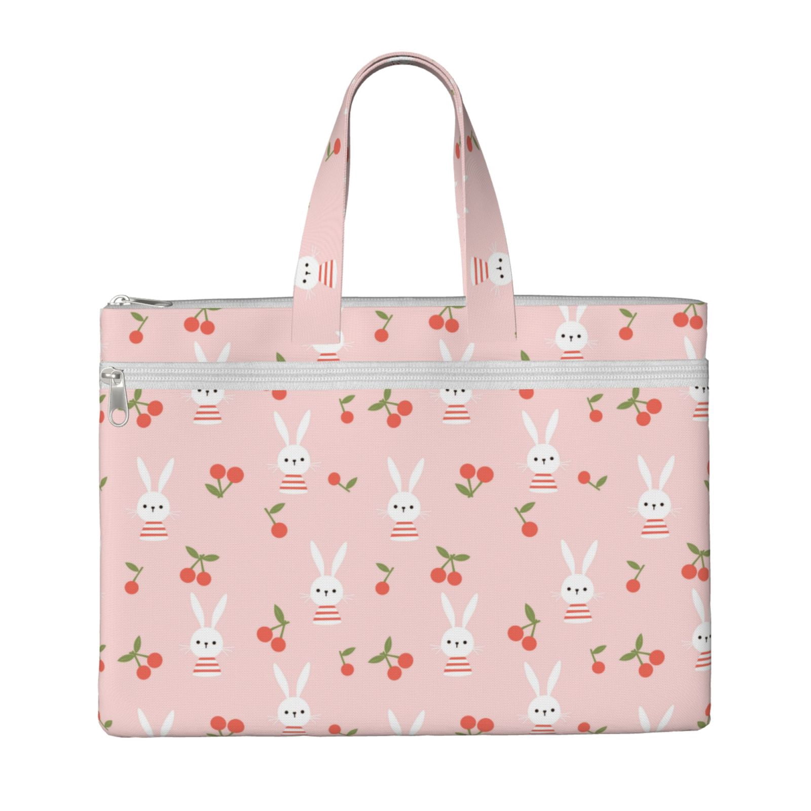 Kdxio Rabbit And Cherry File Tote Document Bag Business Briefcase Bag ...