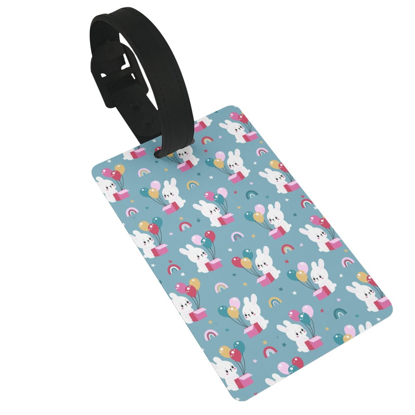 Kdxio Rabbit And Rainbow Luggage Tags Privacy Cover ID Label Suitcase ...