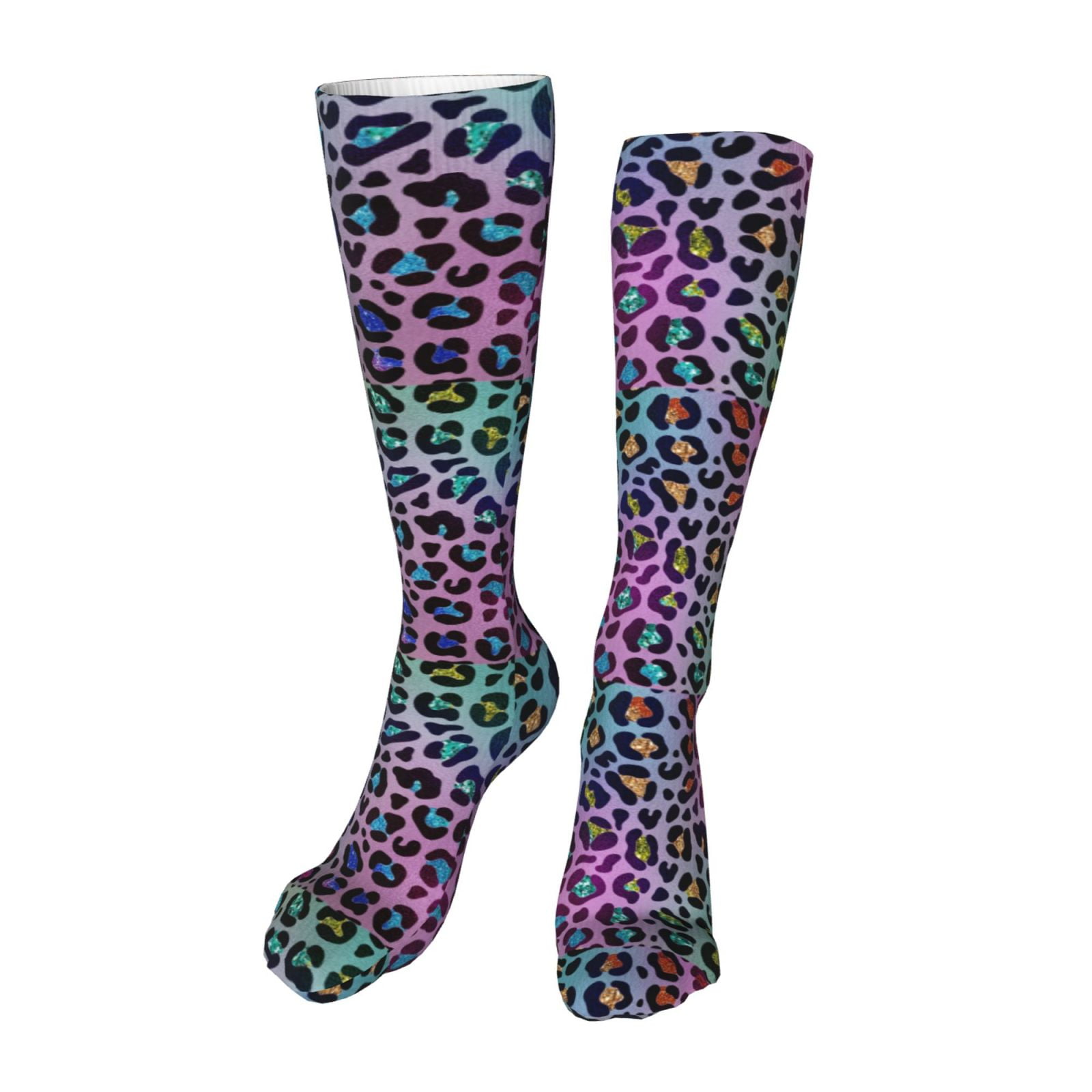 Kdxio Rainbow Animal Skin Funny Silky Novelty Funky Long Knee High ...