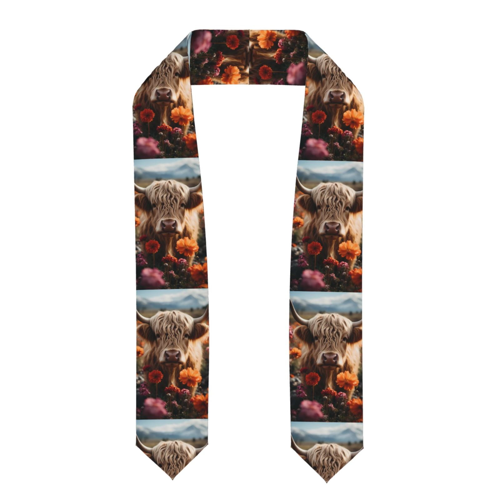 Kdxio Realistic Flower Cow Graduation Stole Class, Graduation Sash ...