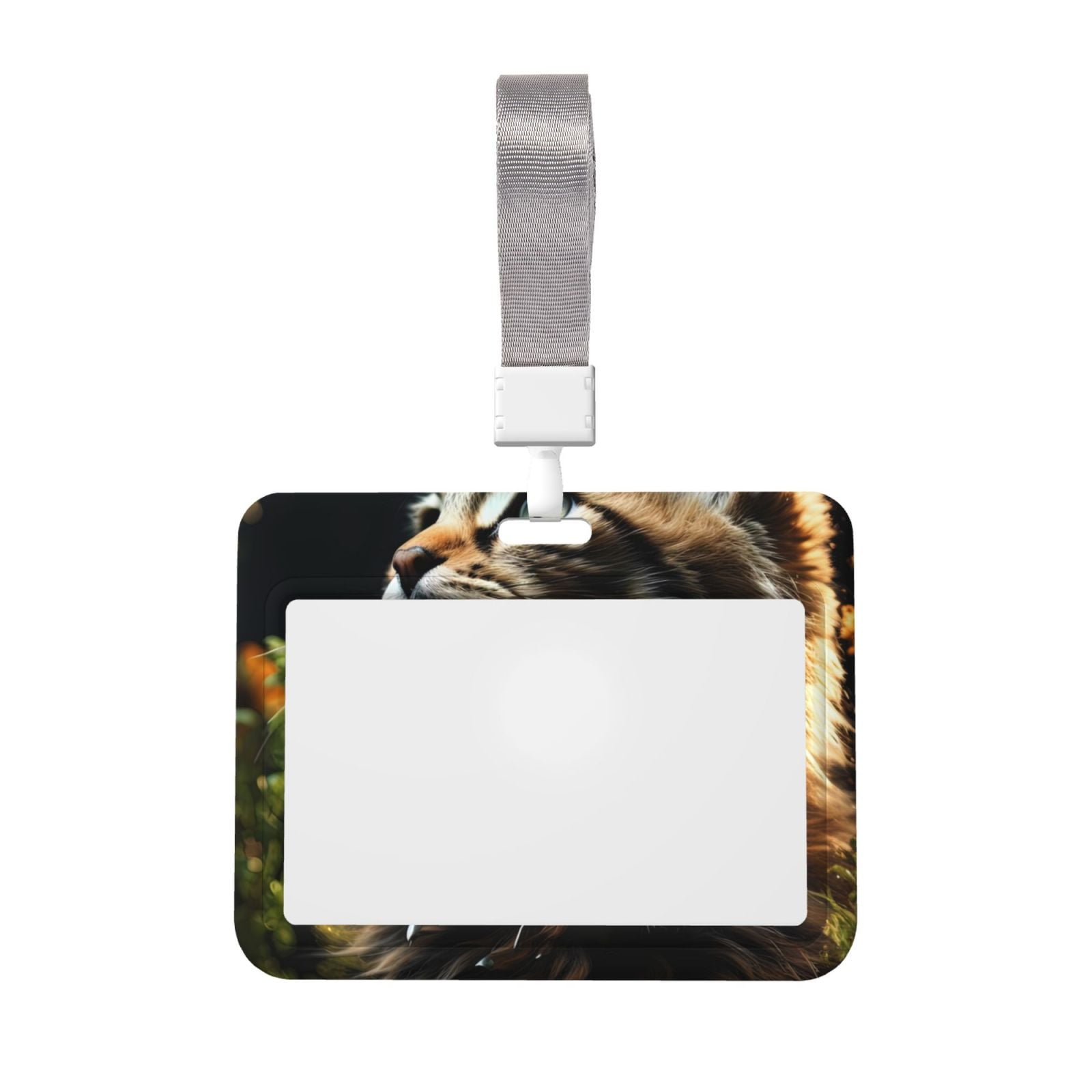 Kdxio Realistic Style Cute Cat Card Badge Holder Work Badge Sleeve for ...