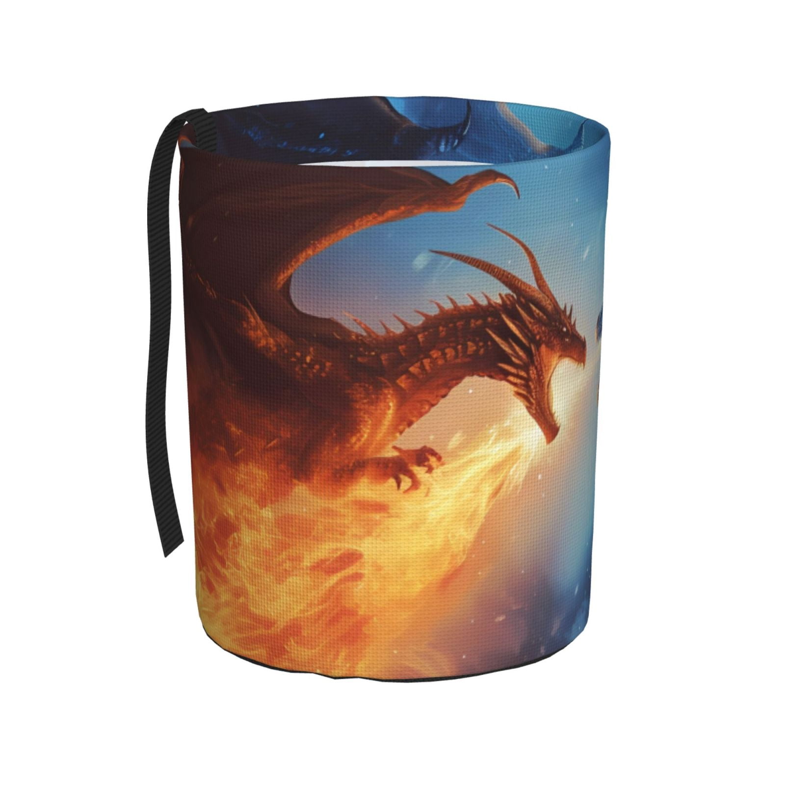 Kdxio Red And Blue Fire Dragon A Car Trash Can Garbage Car Accessories ...