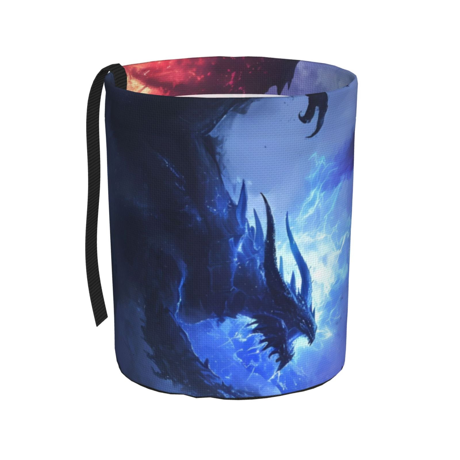 Kdxio Red And Blue Fire Dragon Car Trash Can Garbage Car Accessories ...