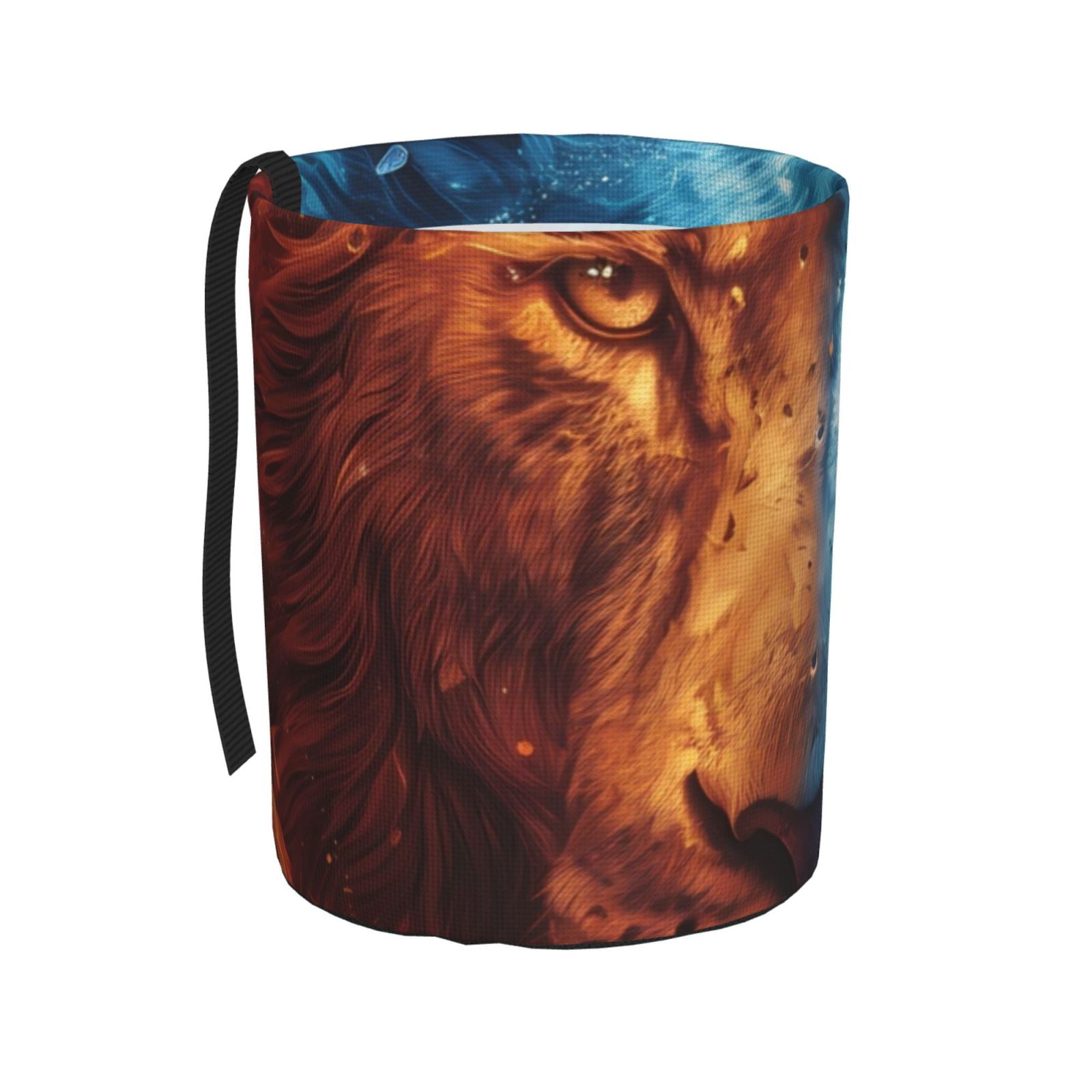 Kdxio Red And Blue Fire Lion Car Trash Can Garbage Car Accessories ...
