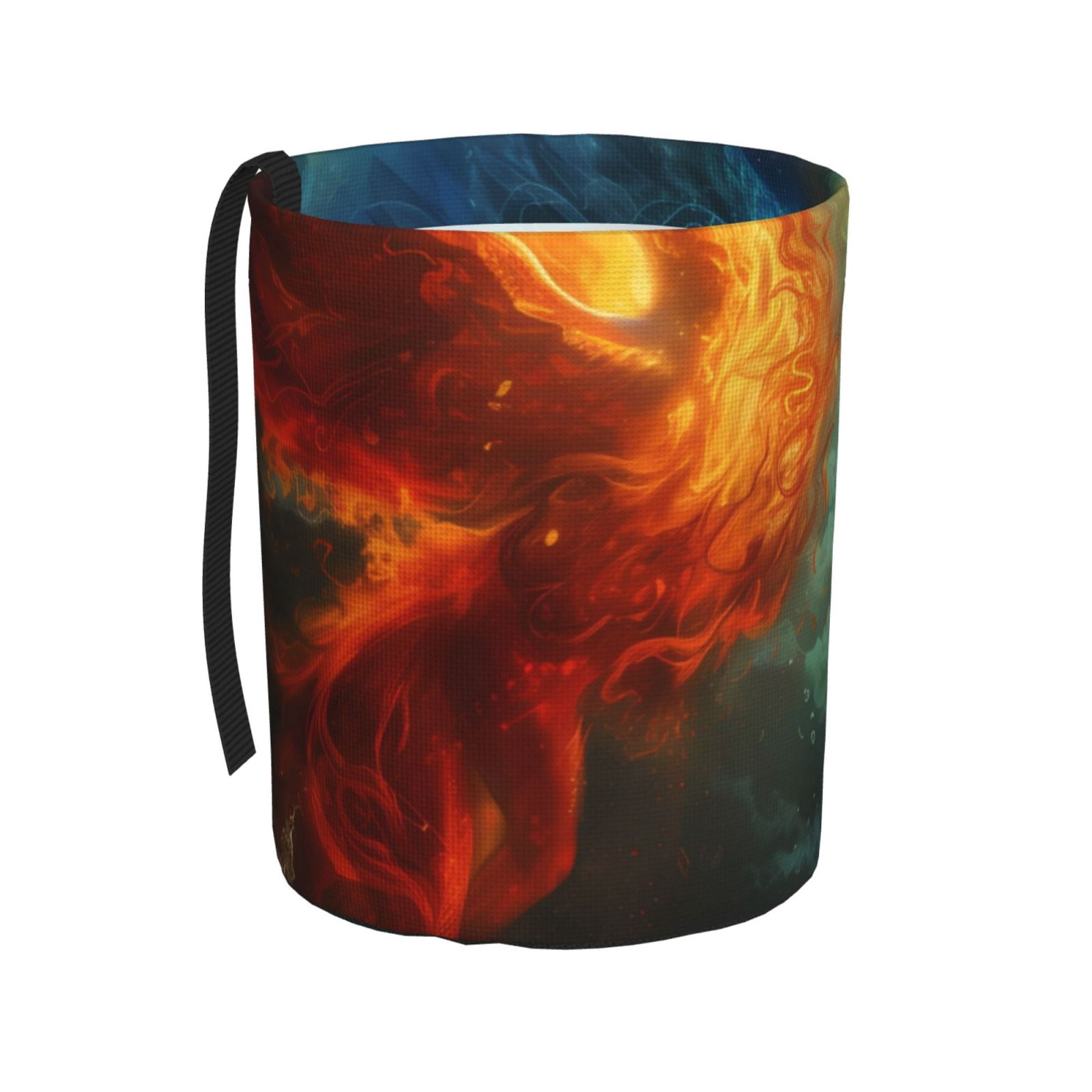 Kdxio Red And Blue Fire Peacock Car Trash Can Garbage Car Accessories ...