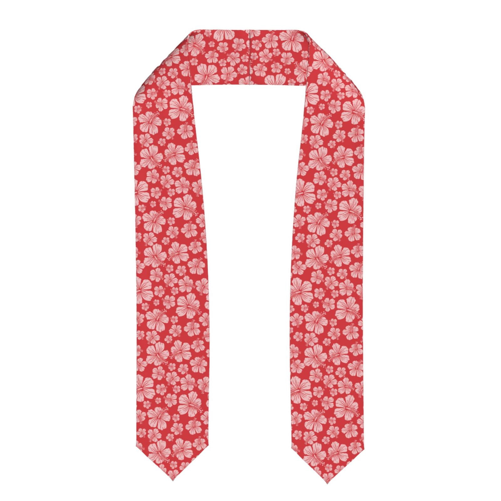 Kdxio Red Hibiscus Flower Graduation Stole Class, Graduation Sash ...